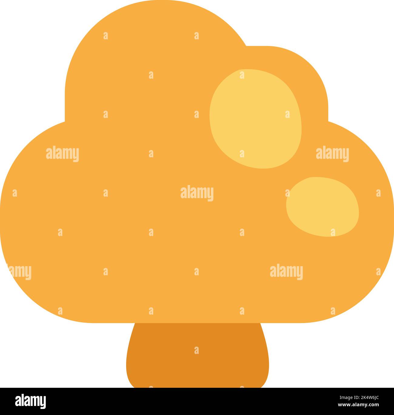 Yellow tree, illustration, vector on a white background Stock Vector ...