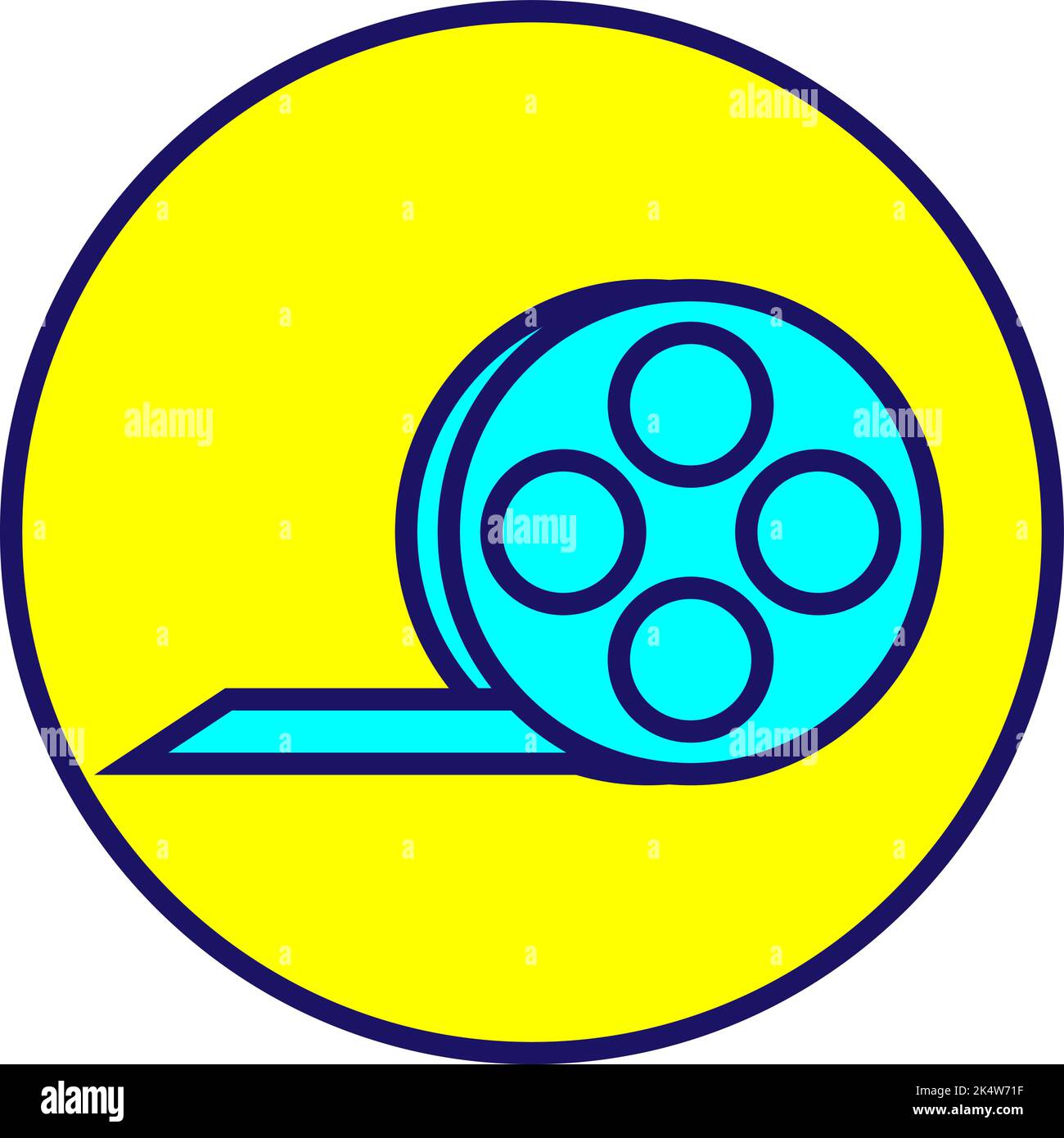 Media tape, illustration, vector on a white background Stock Vector ...