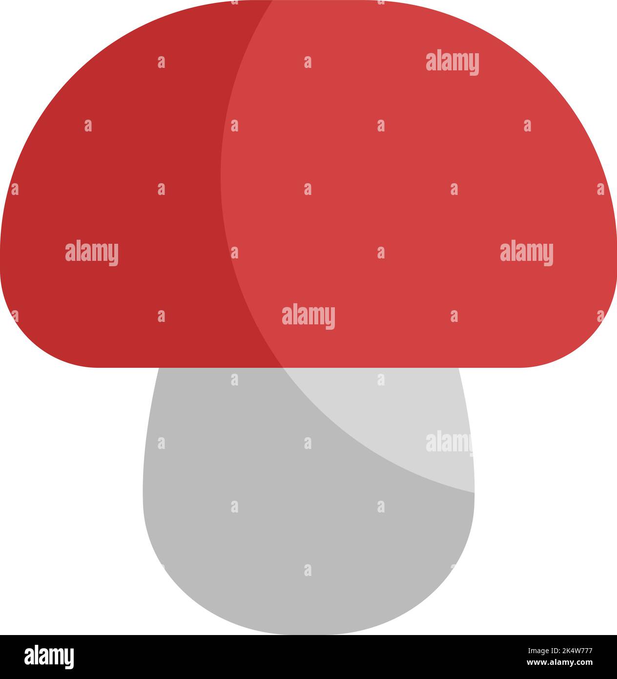 Red mushroom, illustration, vector on a white background Stock Vector ...