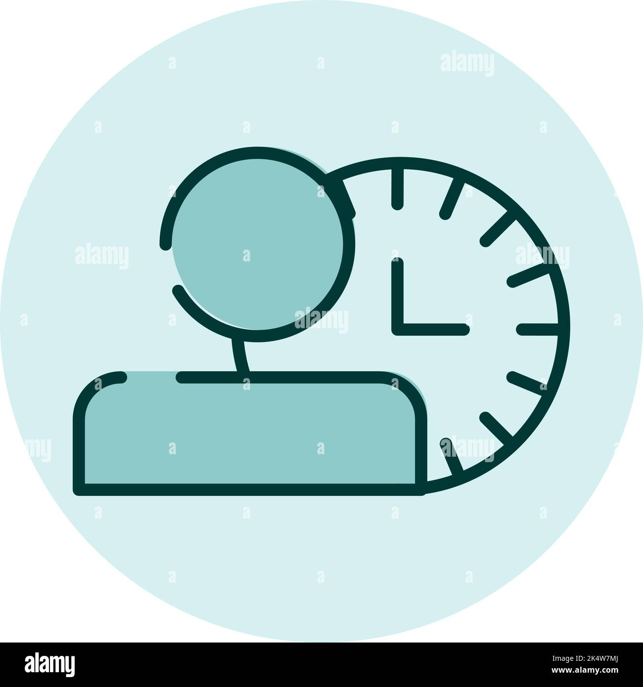 Working hours, illustration, vector on a white background Stock Vector ...