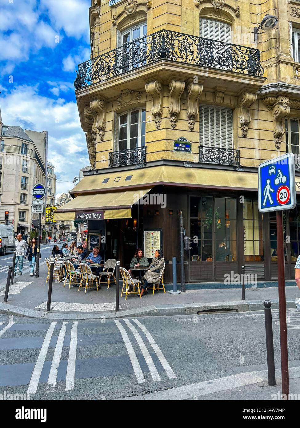 Paris, France, French Parisian Cafe Terrace on Sidewalk, Street Scene ...
