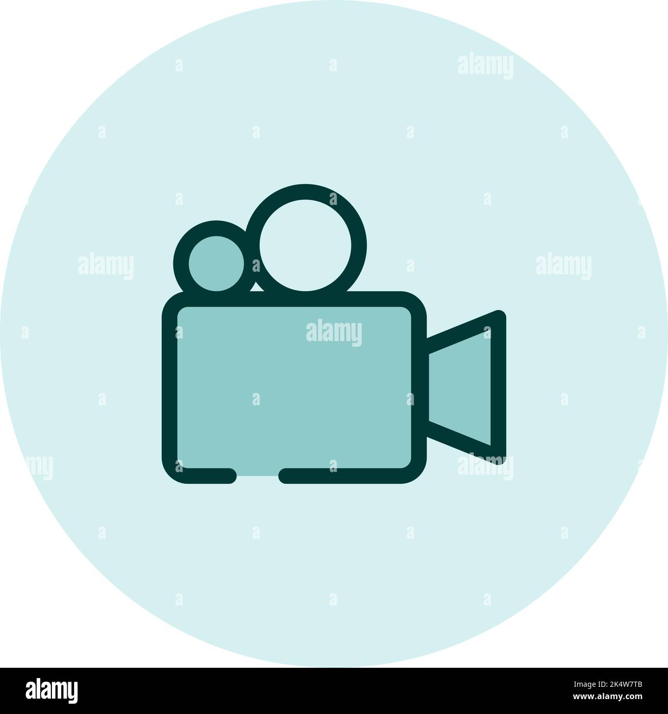 Mobile video camera, illustration, vector on a white background Stock ...