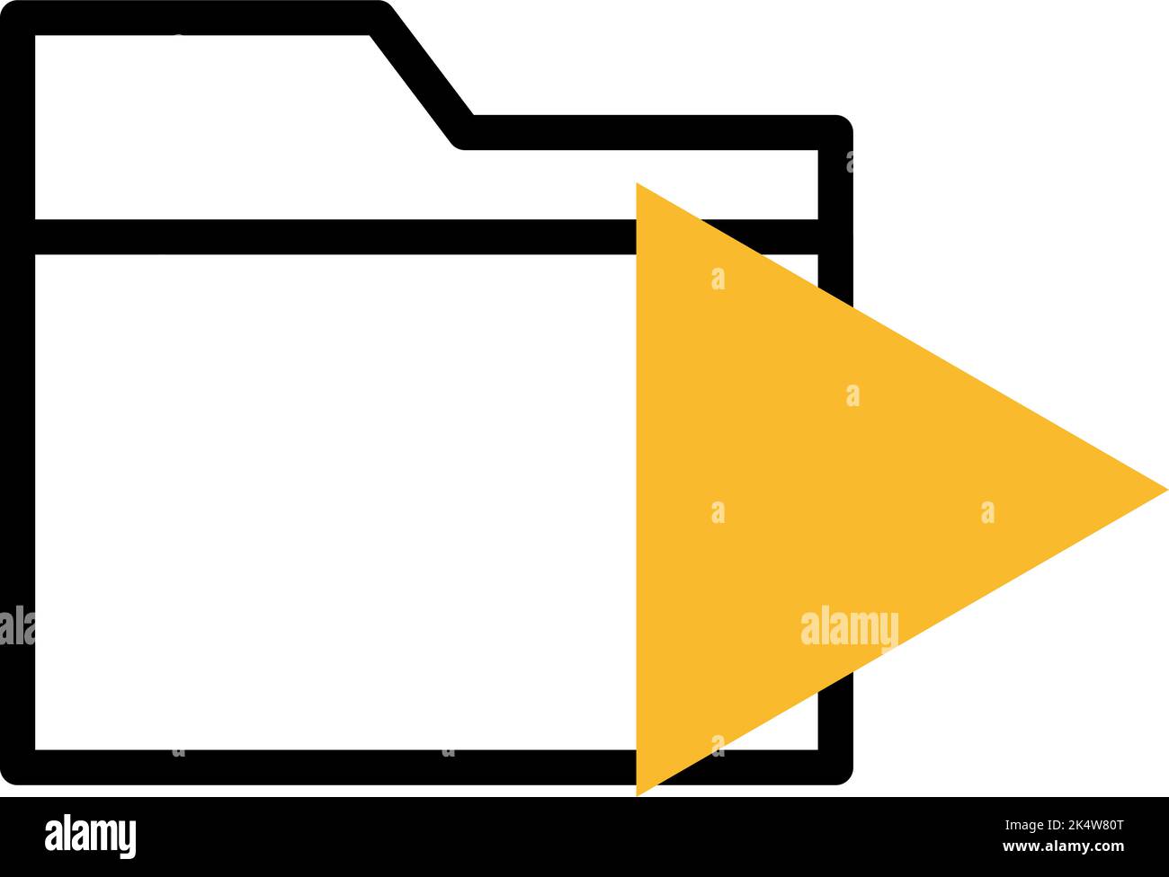 Network folder, illustration, vector on a white background Stock Vector ...