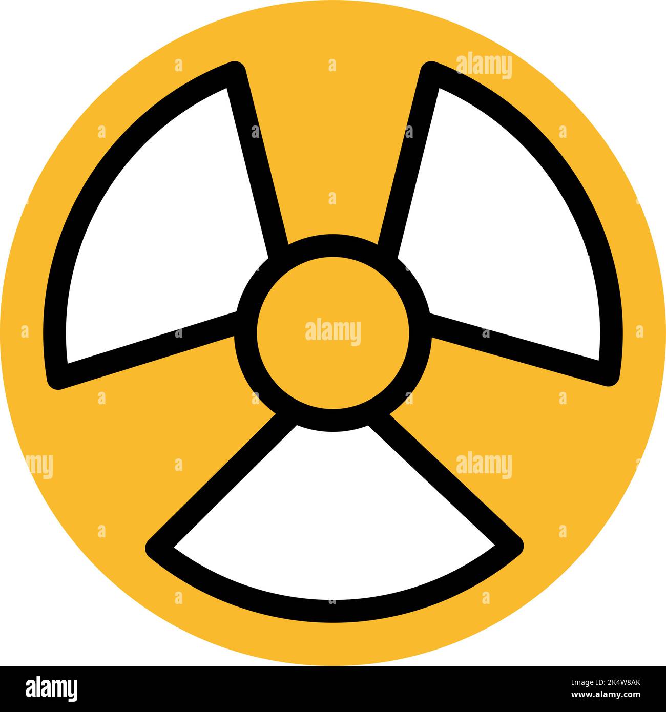 Radioactive recycling, illustration, vector on a white background Stock ...