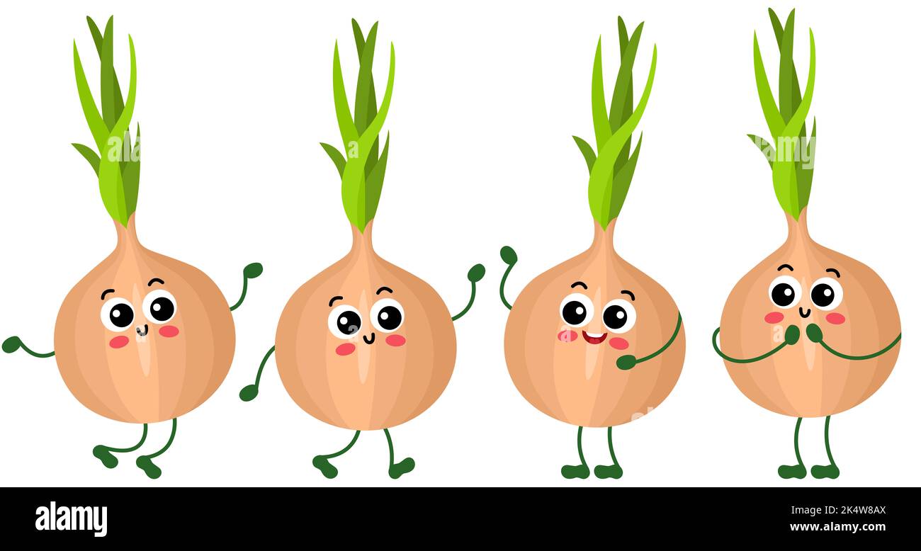 Cute onion vegetable cartoon illustration Cut Out Stock Images ...