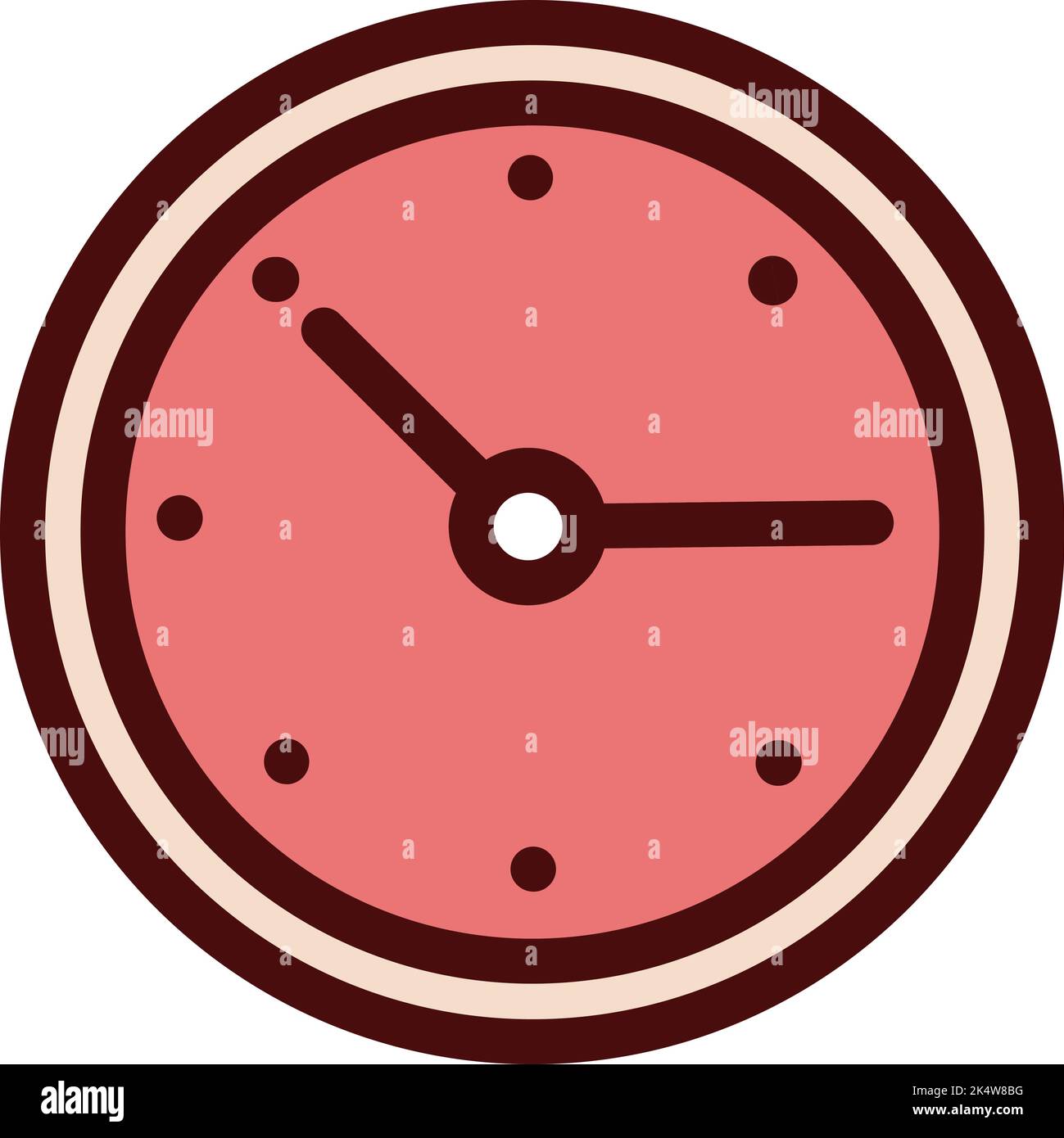 Office clock, illustration, vector on a white background Stock Vector ...