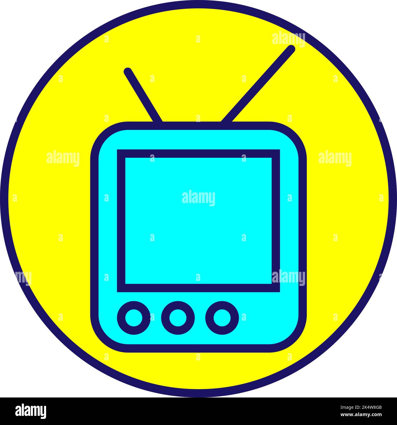 Media television, illustration, vector on a white background Stock ...