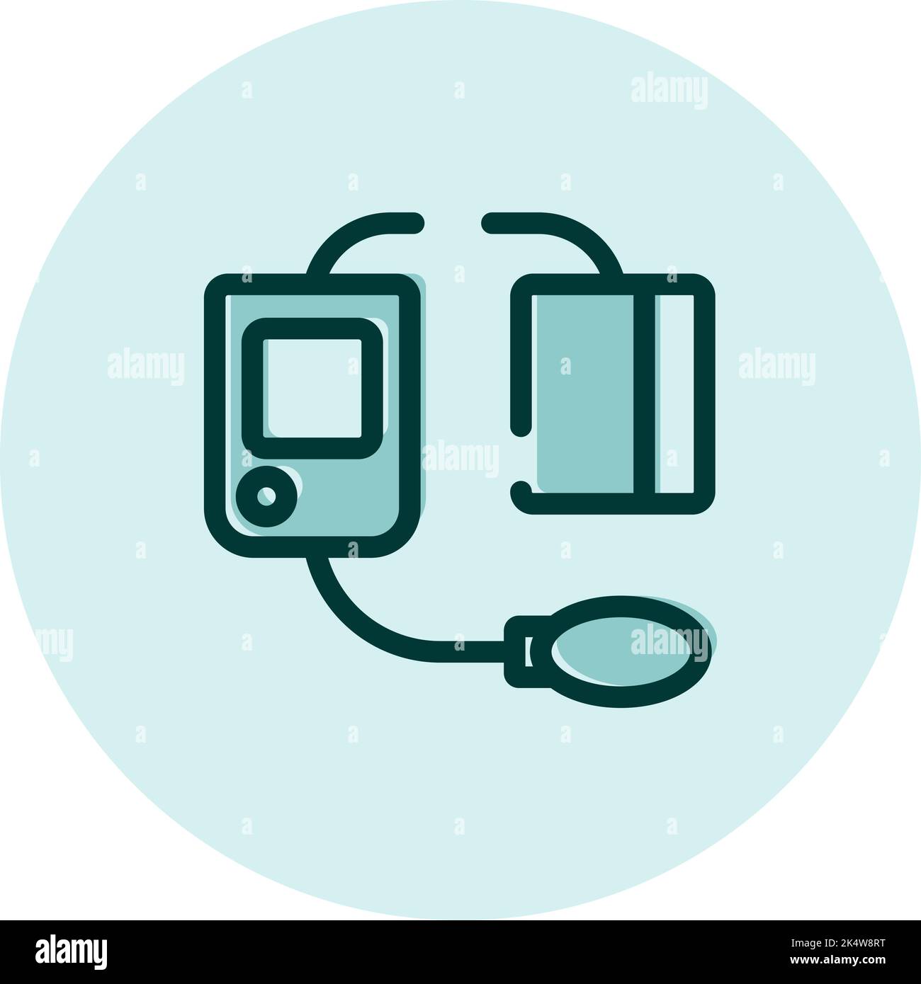 Blood pressure machine, illustration, vector on a white background ...