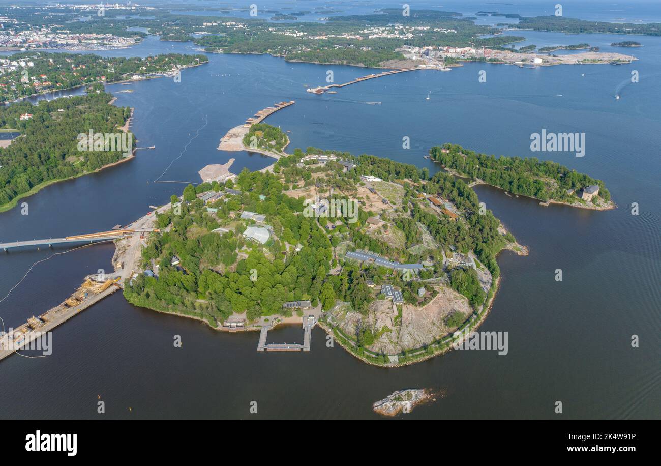 Tervasaari island in Helsinki, Finland. It is a popular recreation area ...