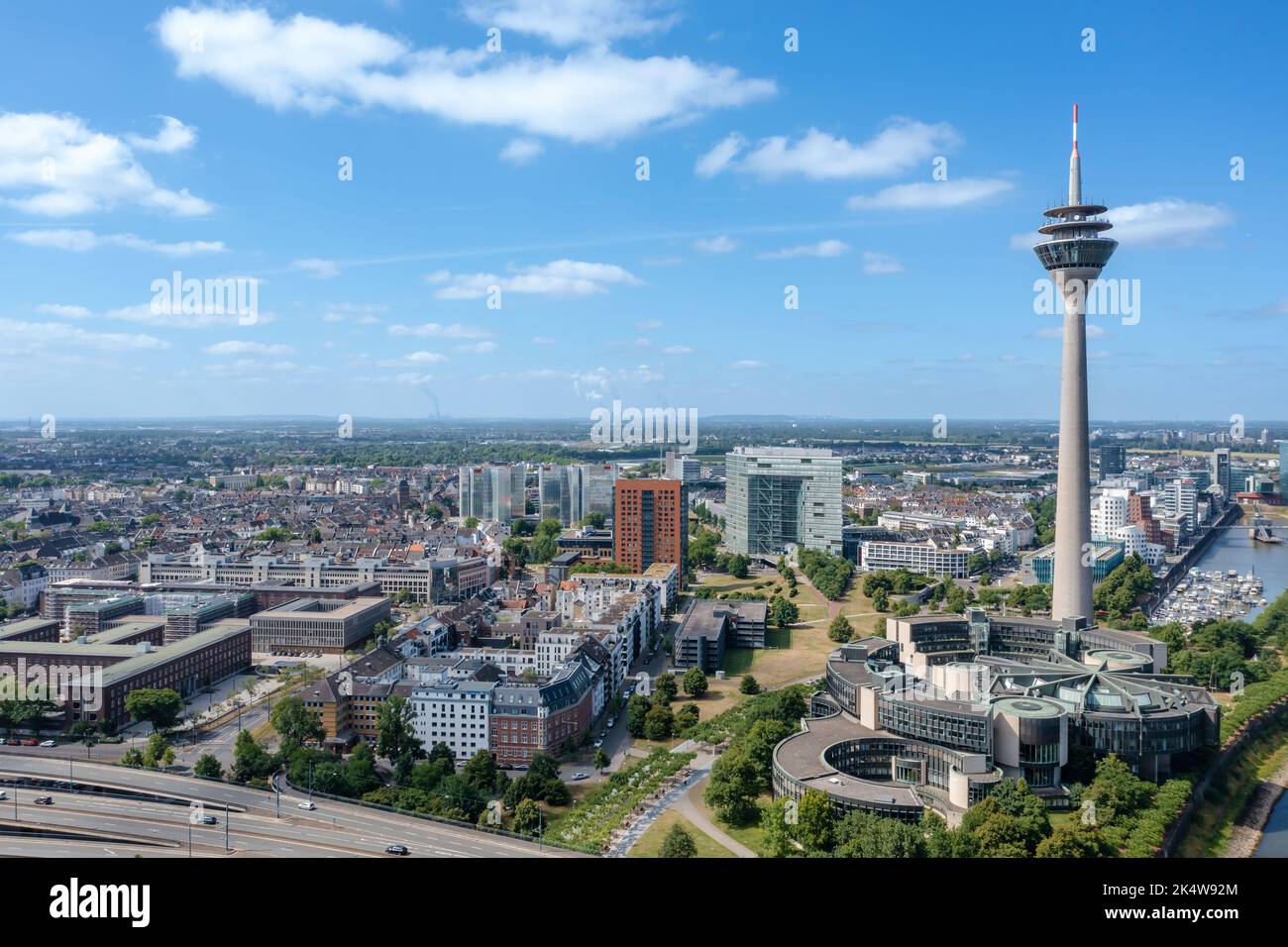 Rheinkniebrucke and rheinturm hi-res stock photography and images - Alamy
