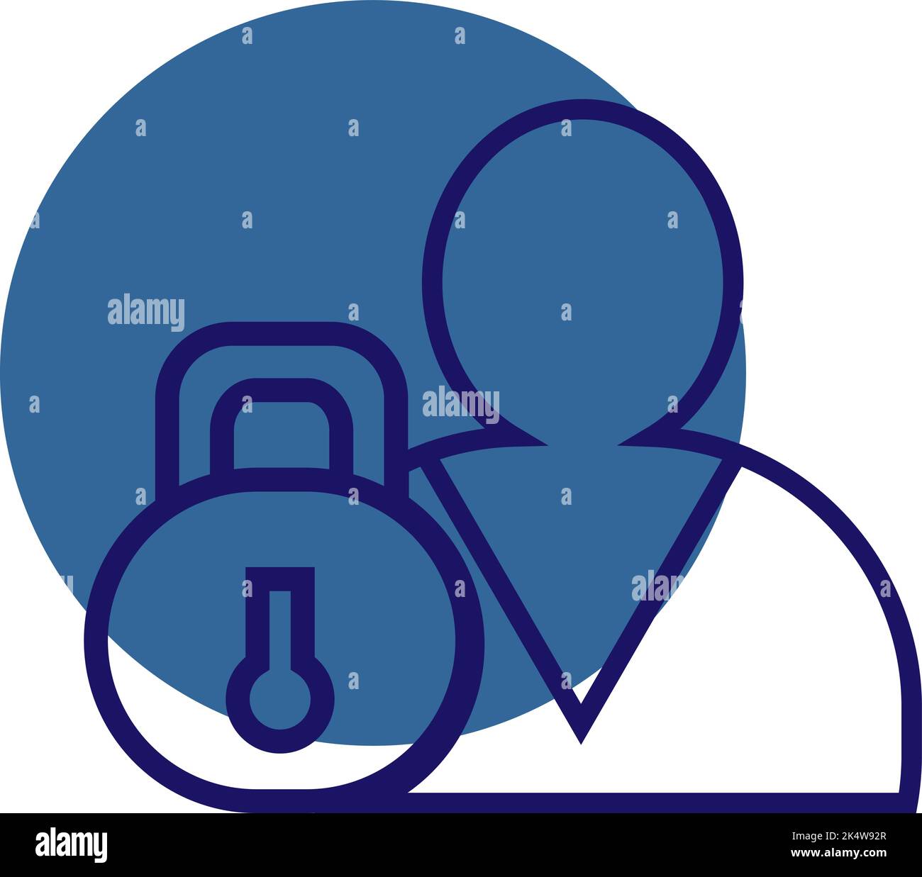 Security person, illustration, vector on a white background Stock ...