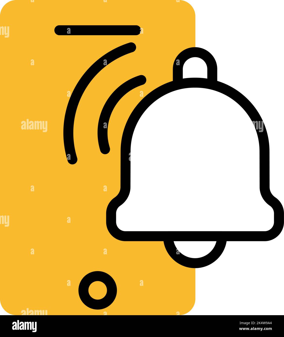 Mobile app notification, illustration, vector on a white background ...