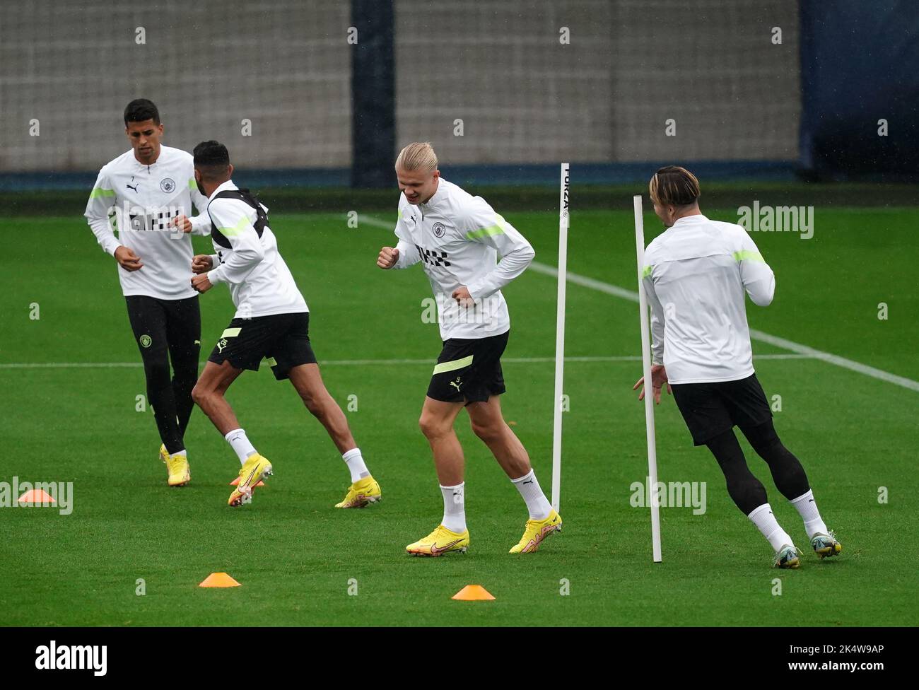 Manchester City's Erling Haaland during a training session at the City ...