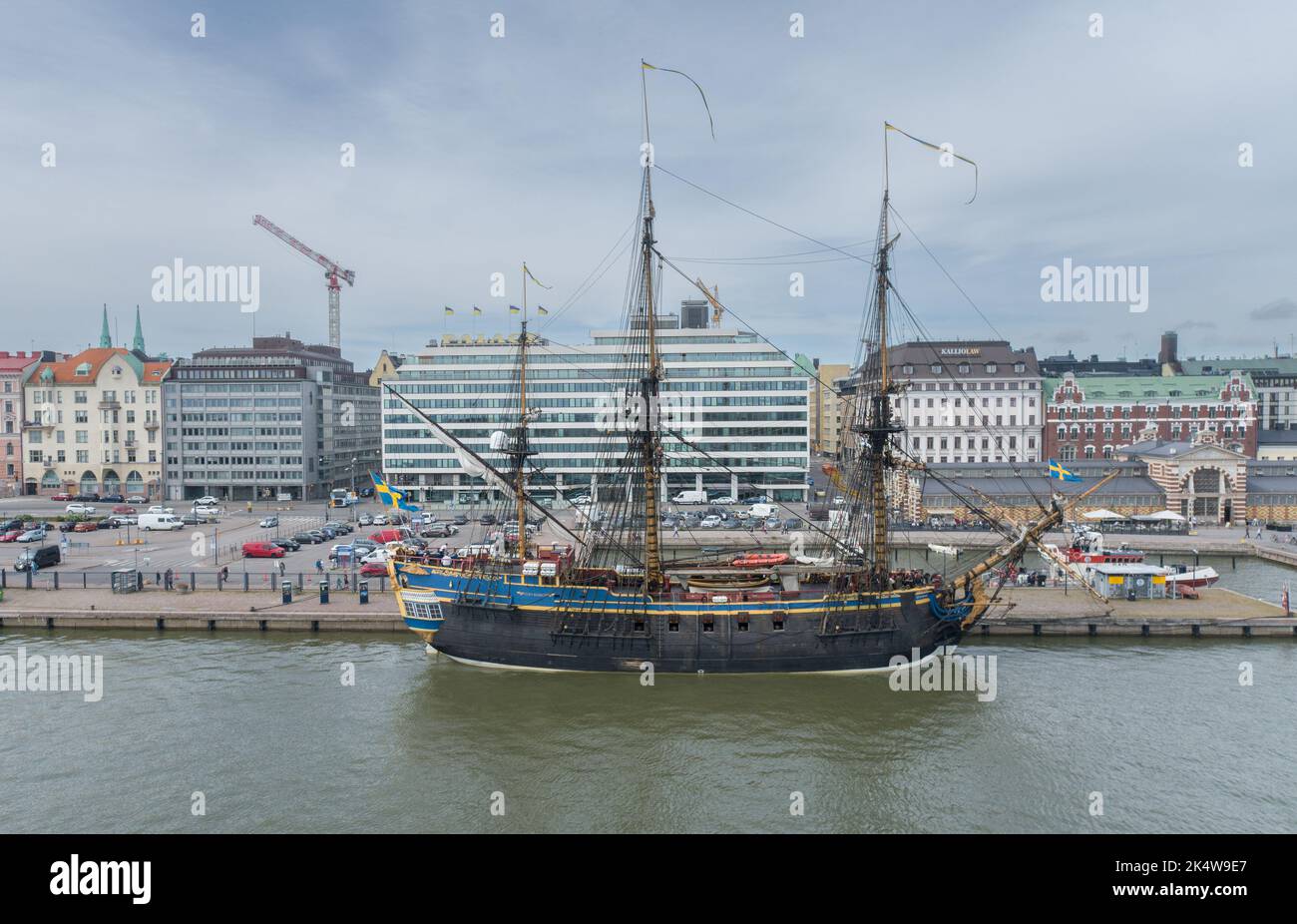 Old Swedish Sailing Ship Gotheborg in Helsinki, Finland Stock Photo - Alamy