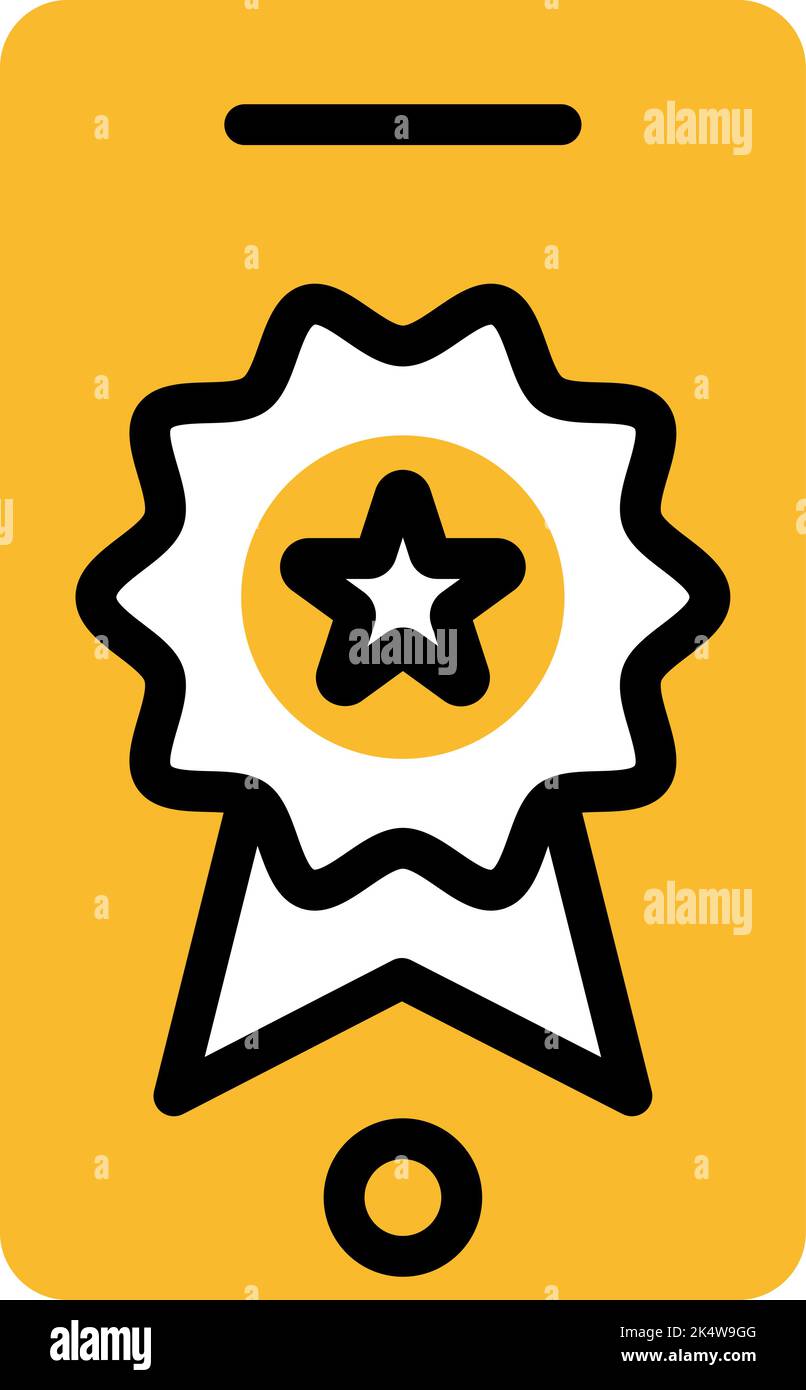 Mobile certification, illustration, vector on a white background Stock ...