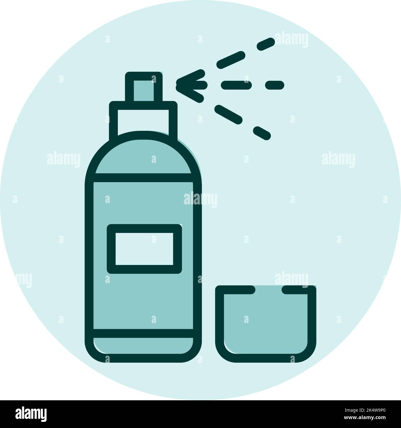 Self care body spray, illustration, vector on a white background Stock ...