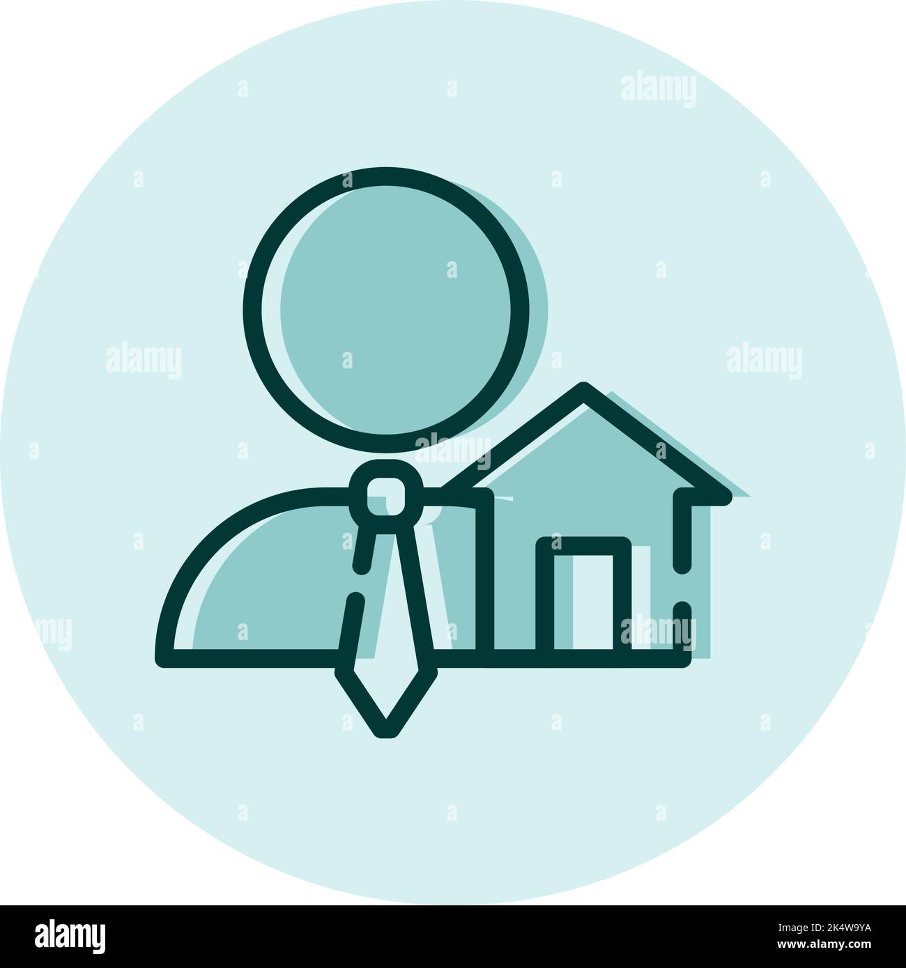 Real estate agent, illustration, vector on a white background Stock ...