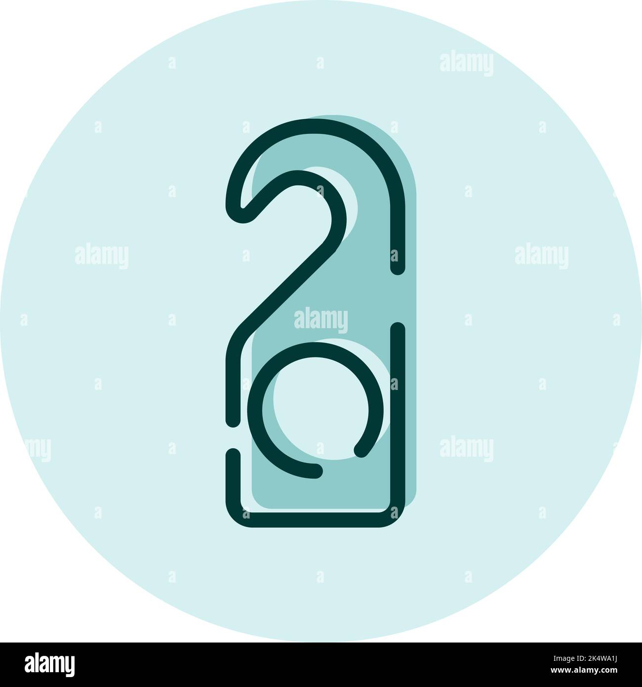 Hotel door sign, illustration, vector on a white background Stock ...