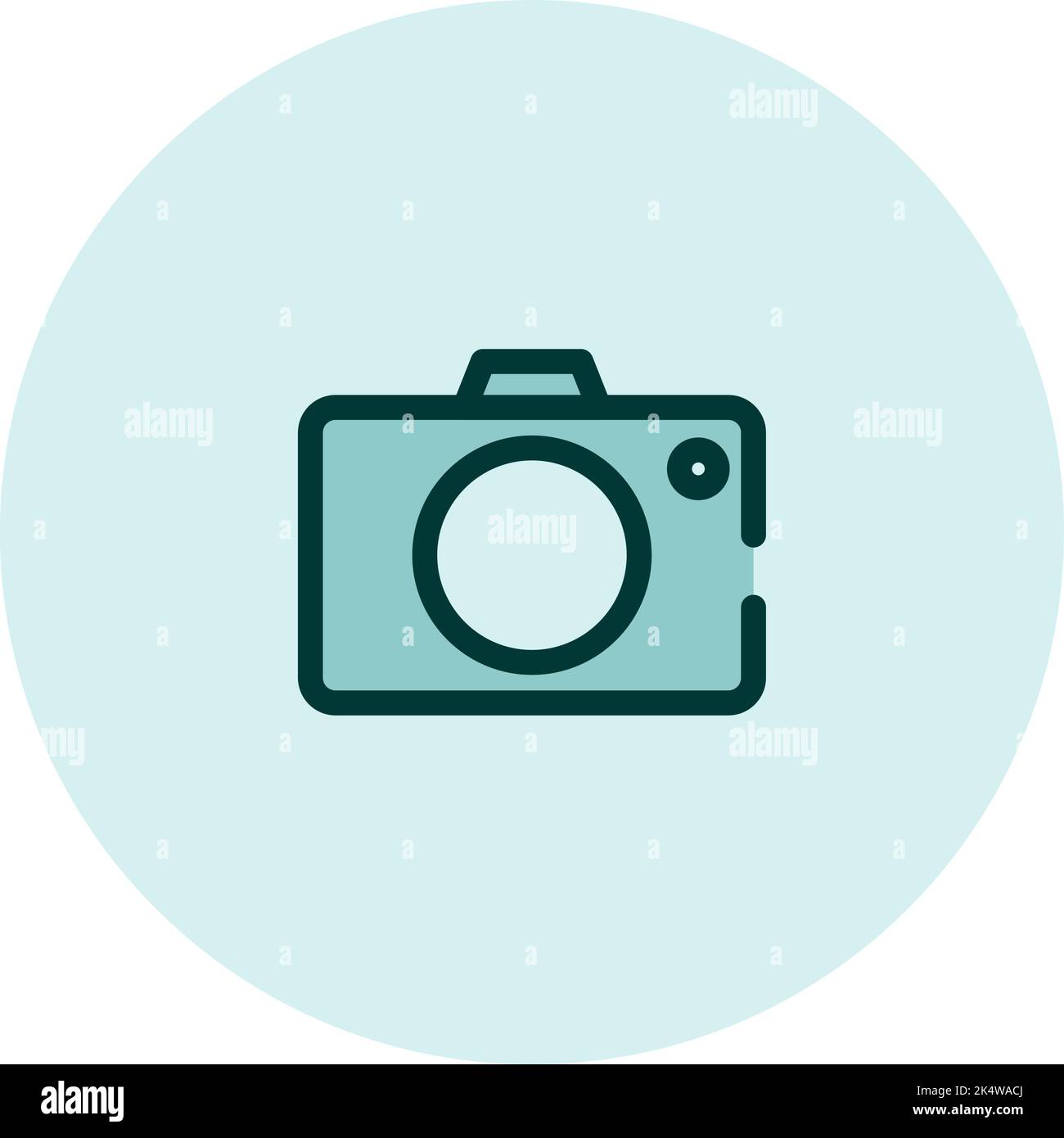 Mobile phone camera, illustration, vector on a white background Stock ...