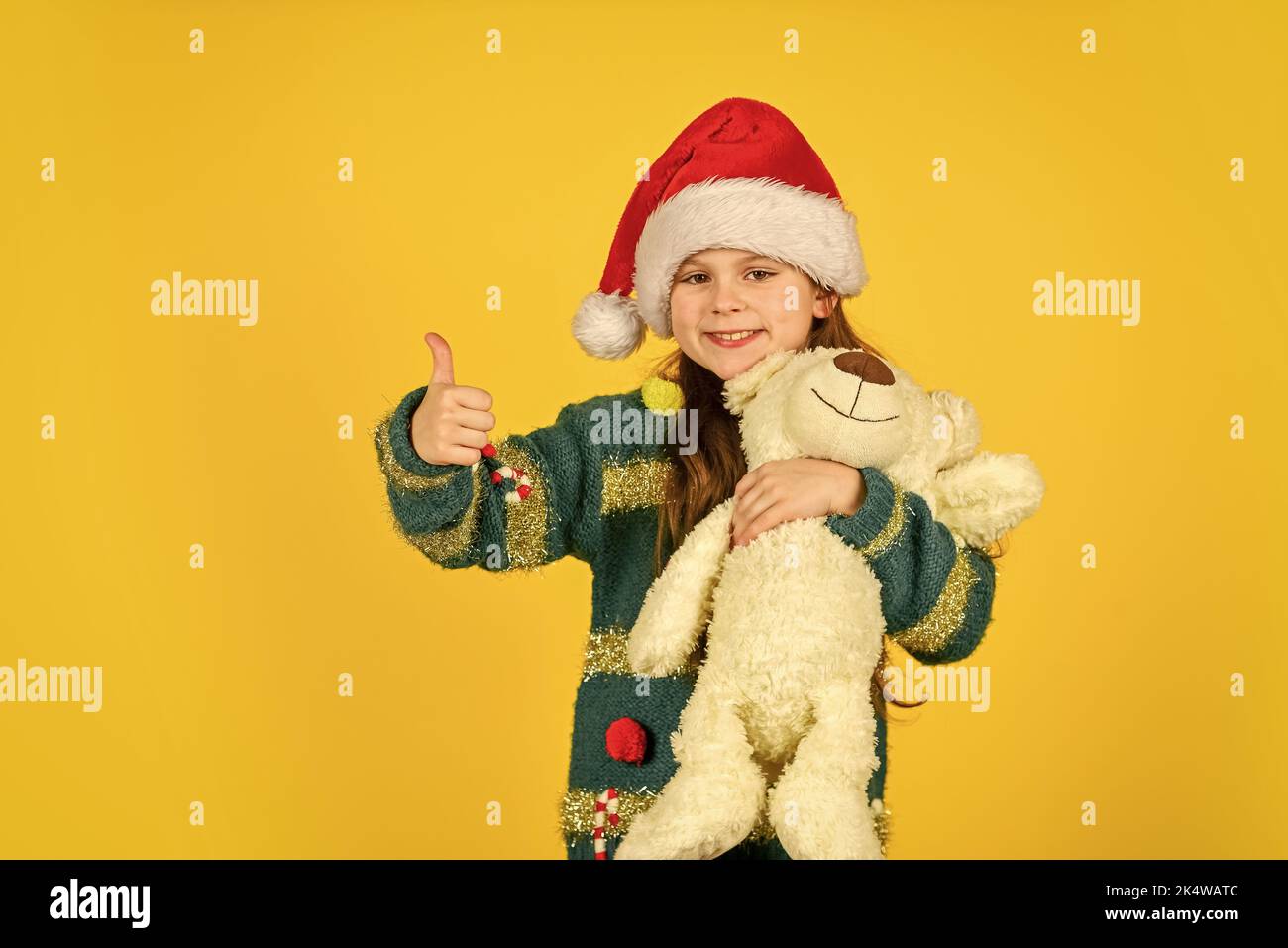 Simple happiness. Christmas gift. Teddy bear improve psychological well ...