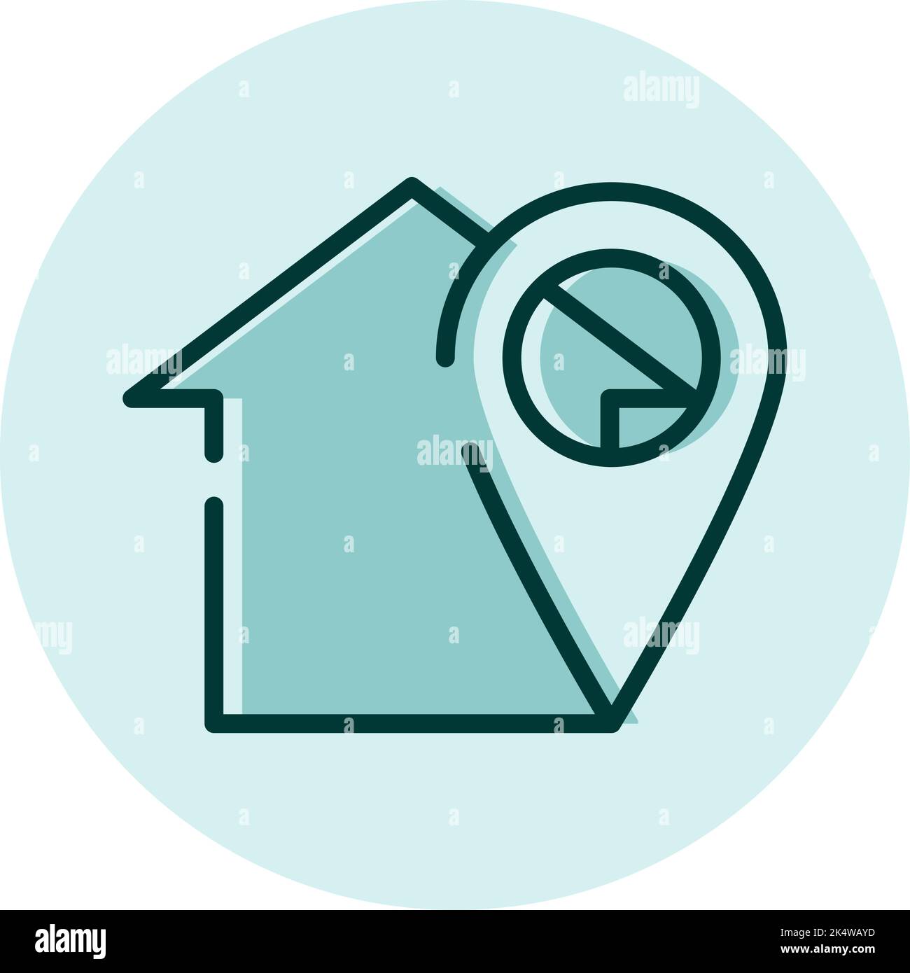 Real estate location, illustration, vector on a white background Stock ...