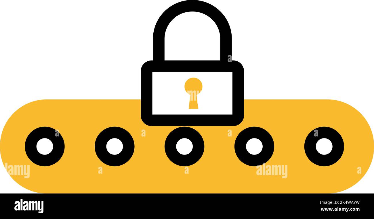 Network password, illustration, vector on a white background Stock ...