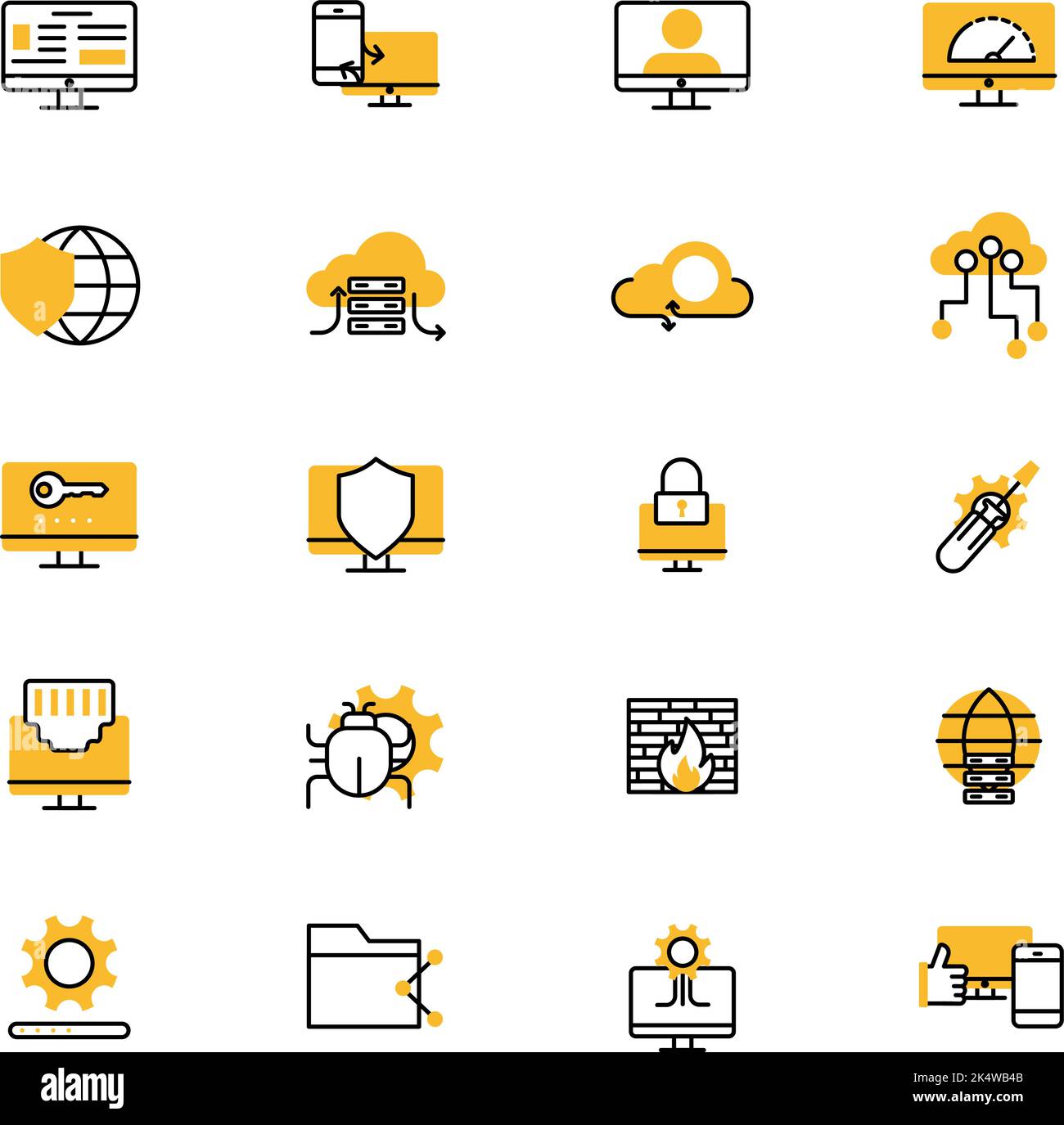 Network concept, illustration, vector on a white background Stock ...