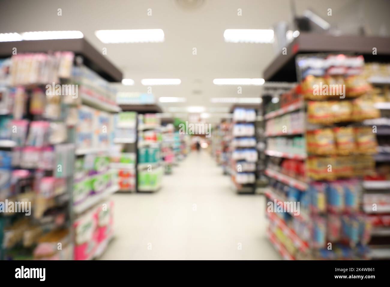 Defocus background blur indoor Store supermarket Stock Photo - Alamy