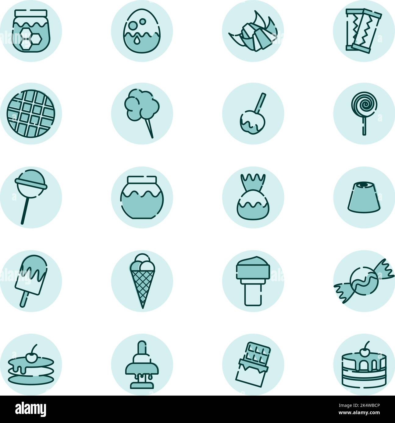 Sweet cuisines, illustration, vector on a white background Stock Vector ...