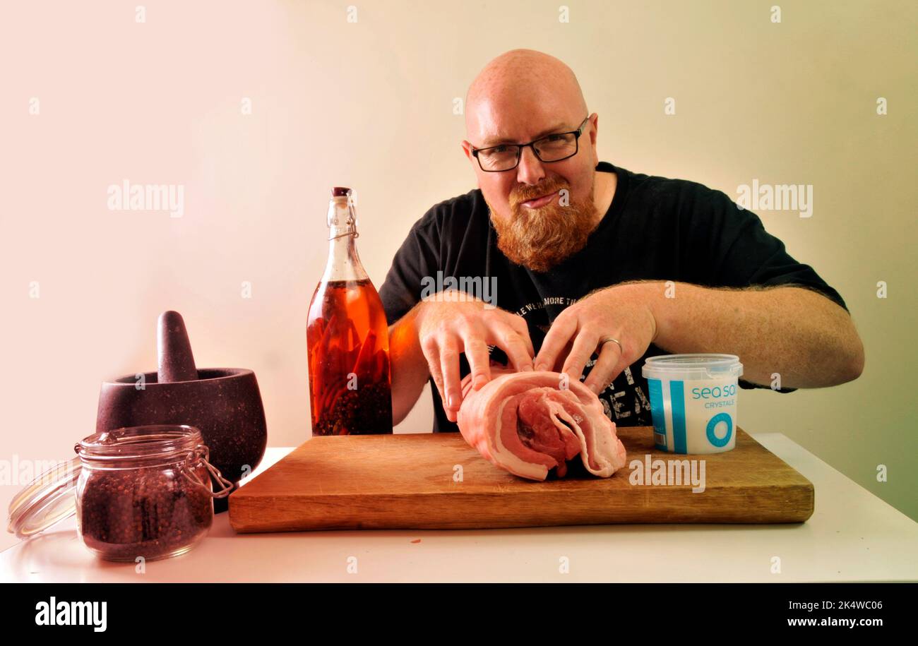 man with meat Stock Photo - Alamy