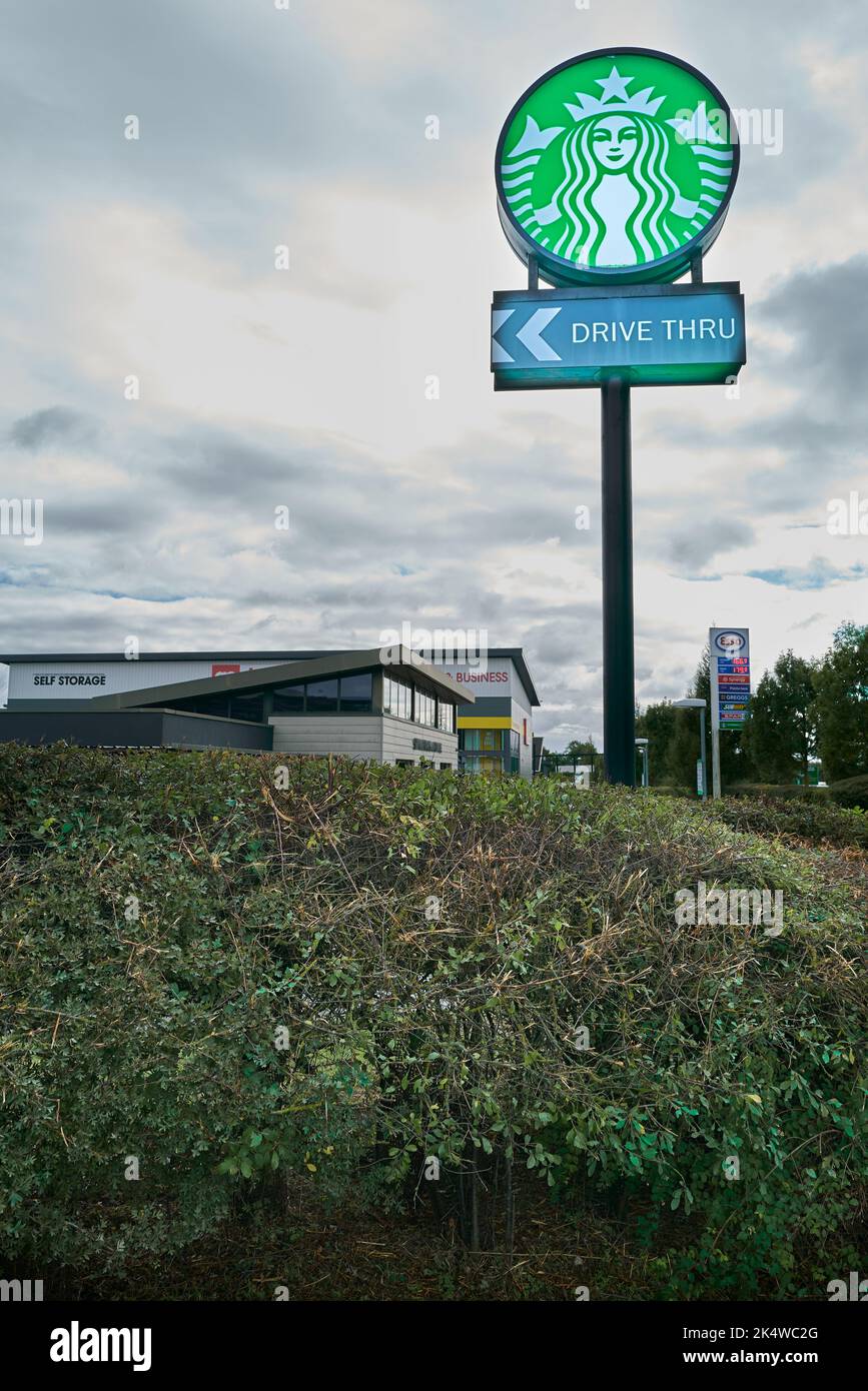 Starbucks coffee shop at the Kettering Business Park, Kettering ...