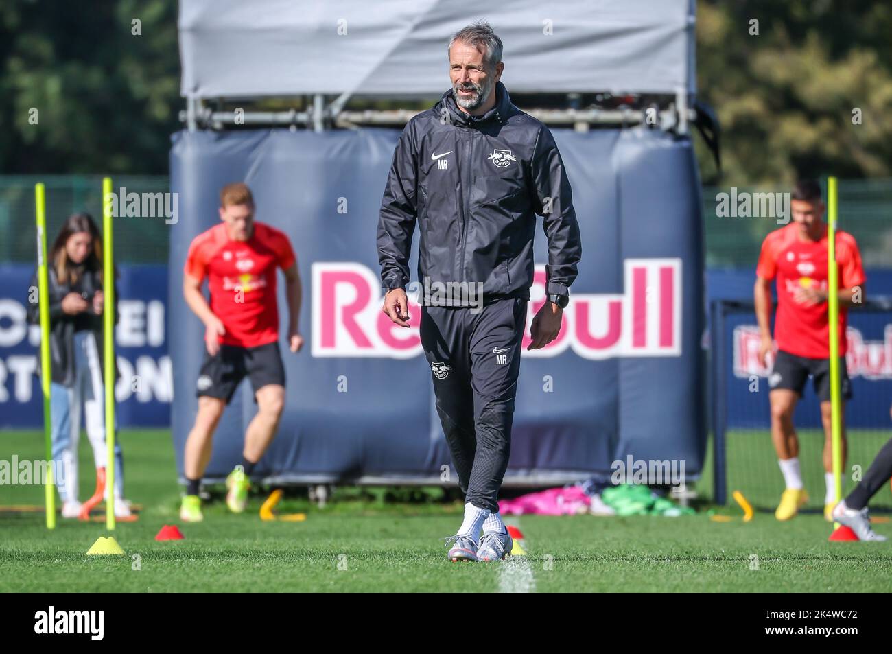 Leipzig, Germany. 04th Oct, 2022. Soccer: Champions League, before the ...