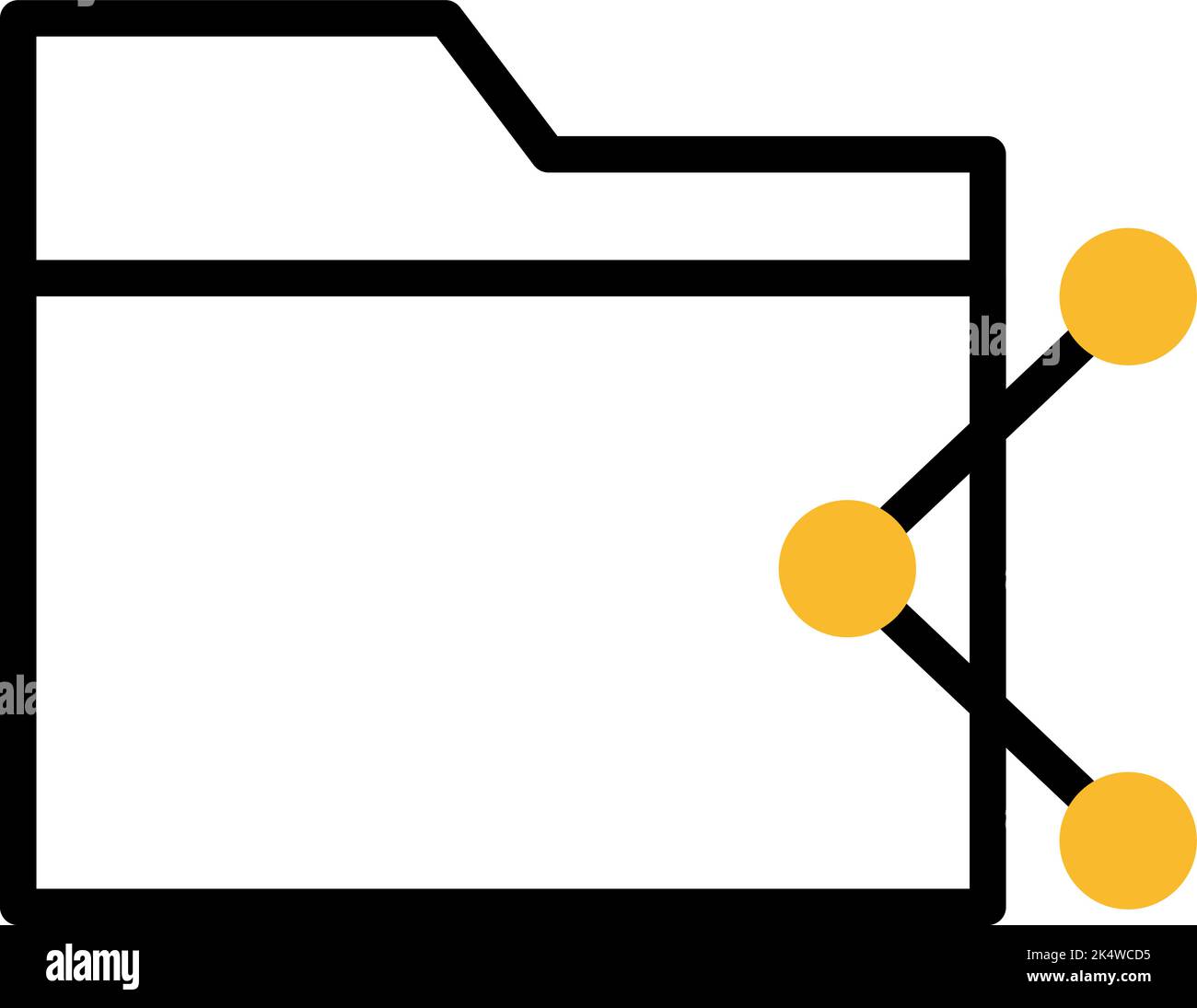 Network folder share, illustration, vector on a white background Stock ...