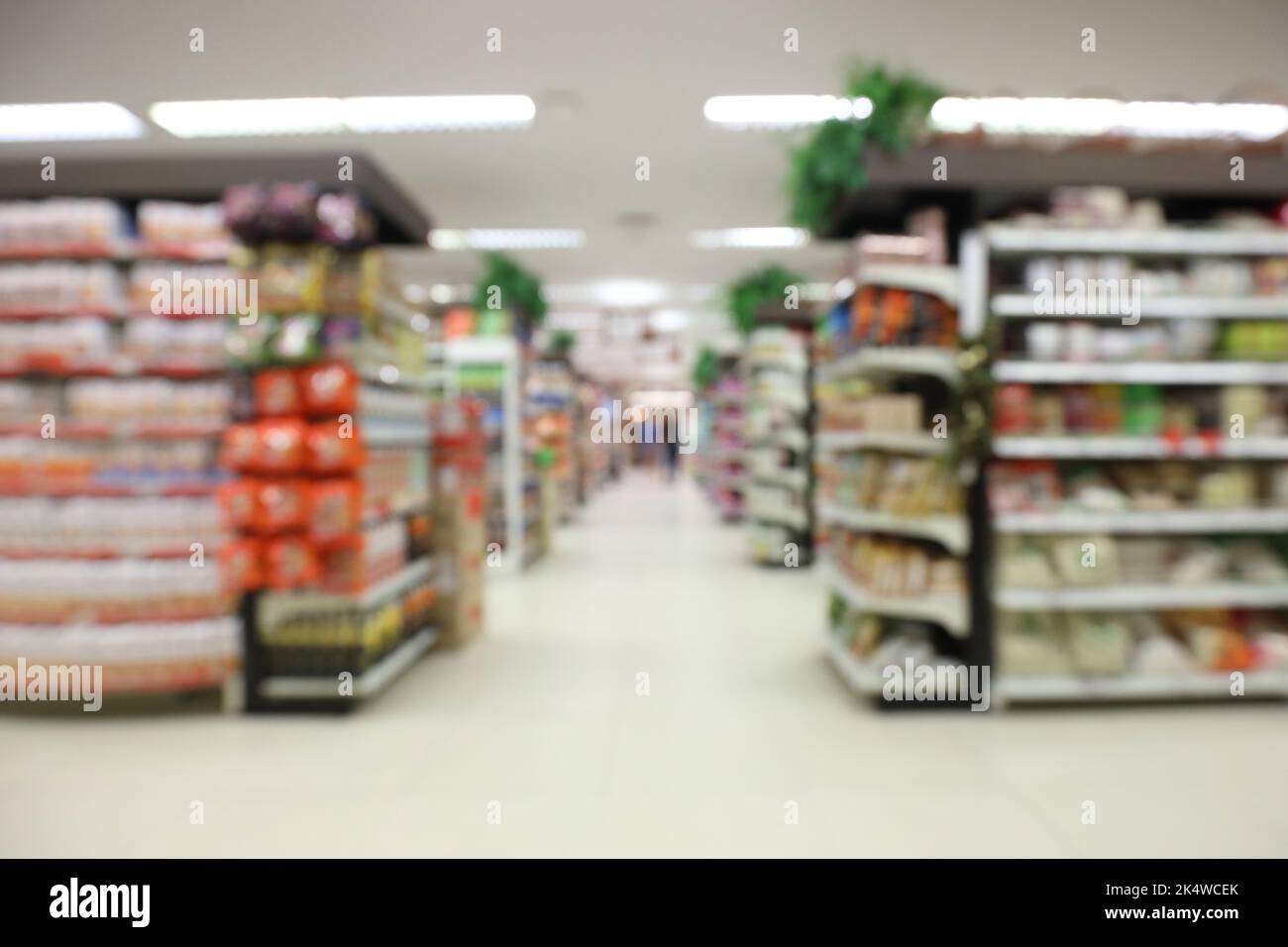 Defocus background blur indoor Store supermarket Stock Photo - Alamy