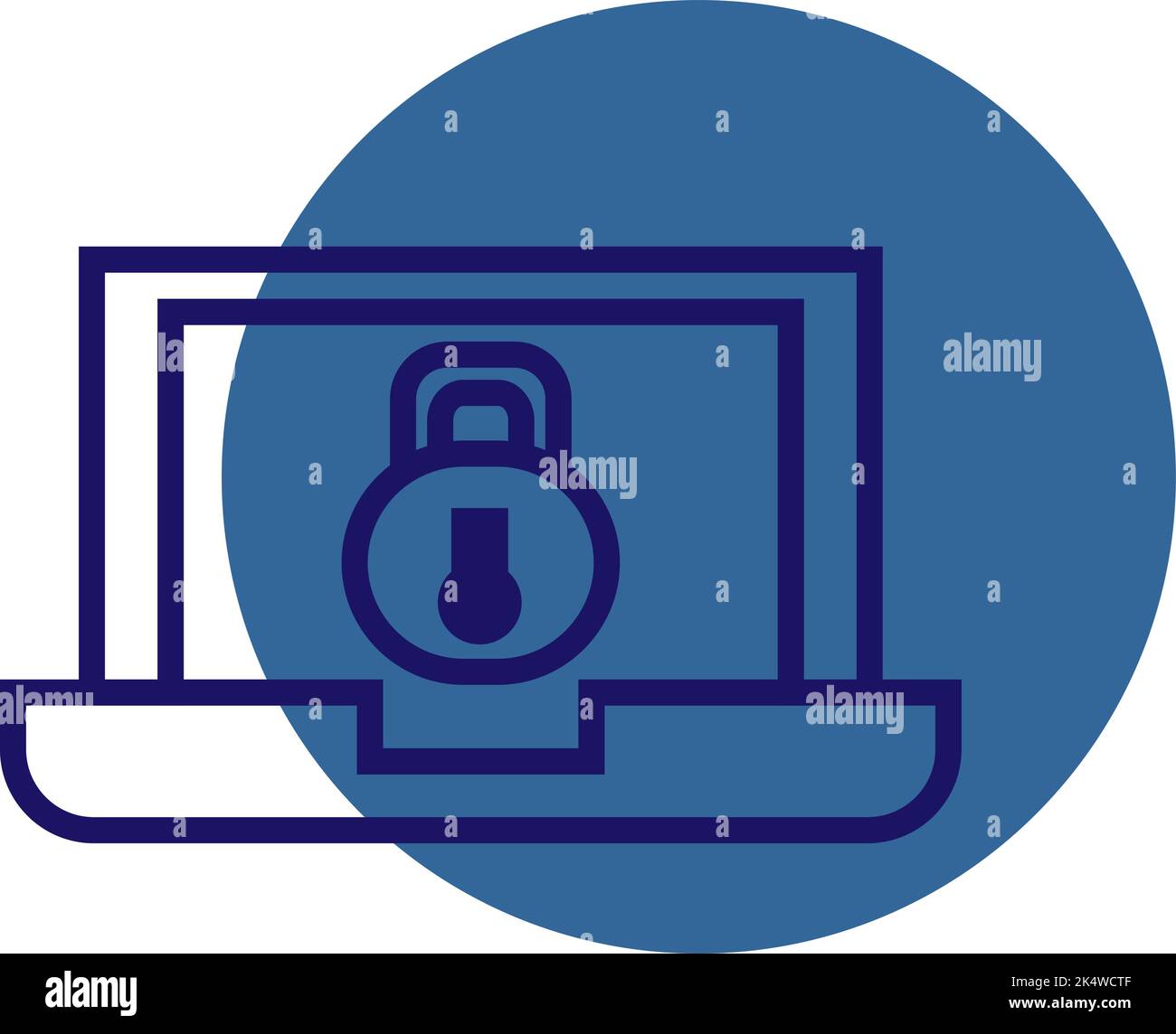 Computer Security password, illustration, vector on a white background ...