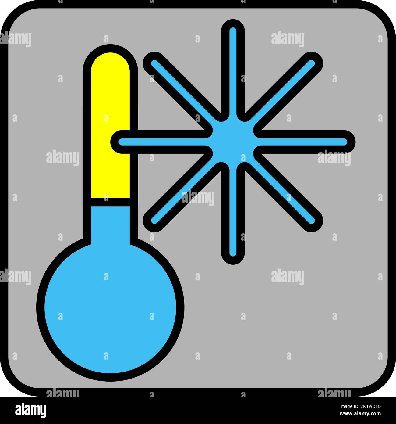 Dropping temperature, illustration, vector on a white background Stock ...