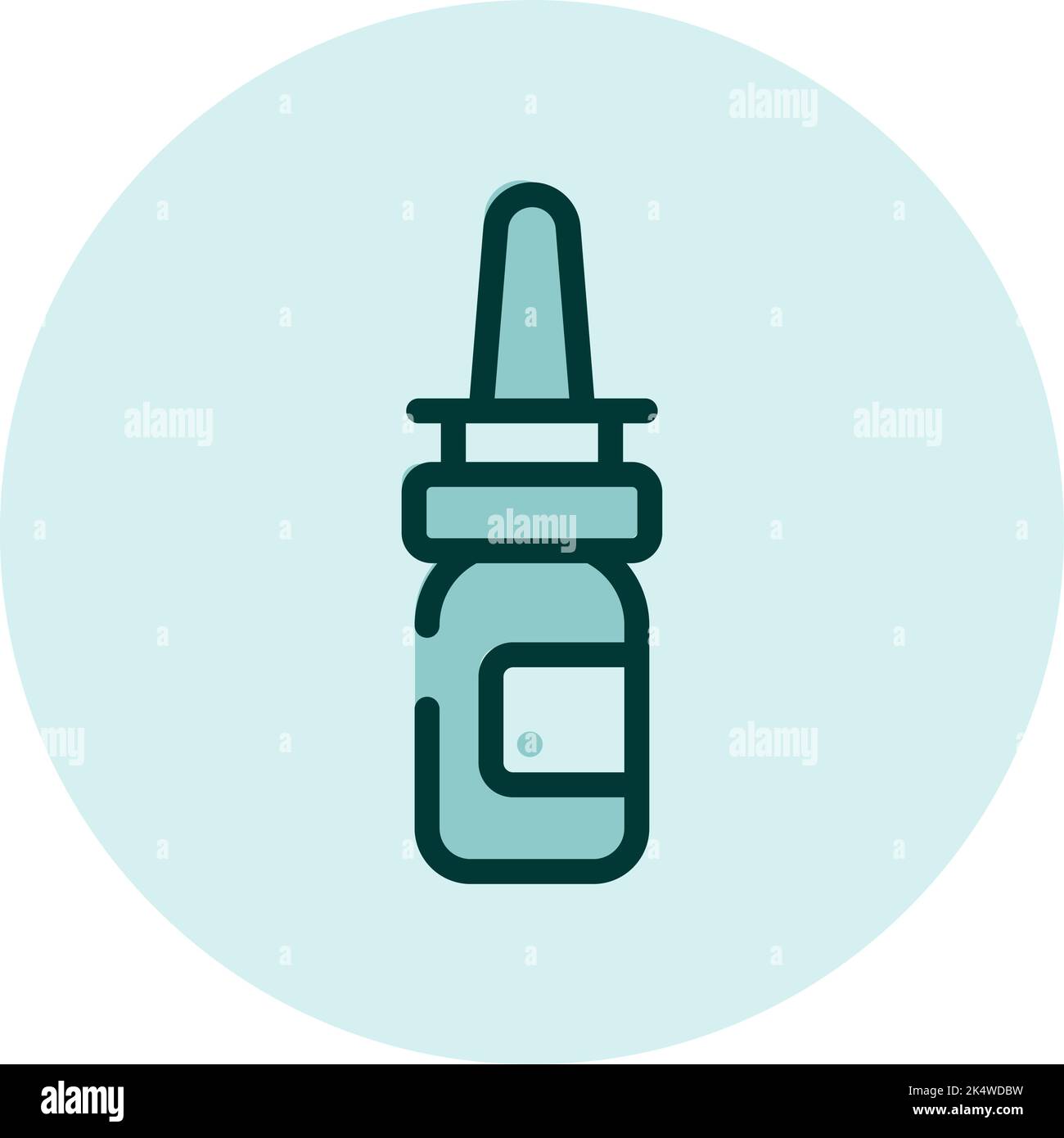 Medical nose drops, illustration, vector on a white background Stock ...