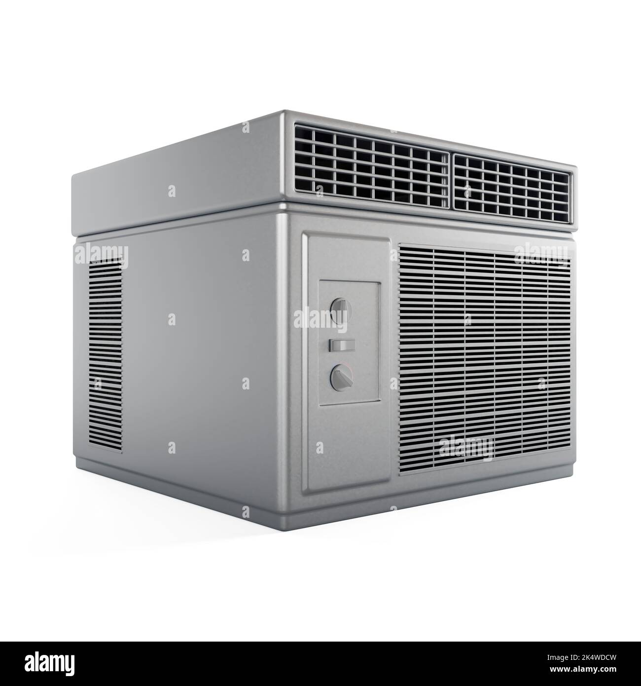The computer-generated 3d realistic air conditioner isolated on a ...