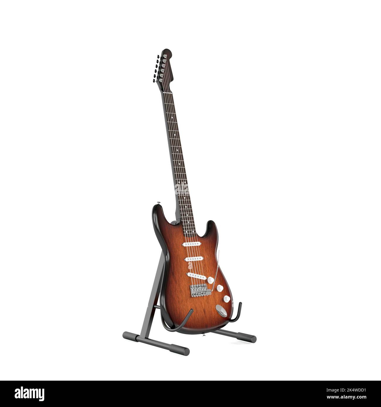 An electric guitar isolated on a vertical white background Stock Photo ...