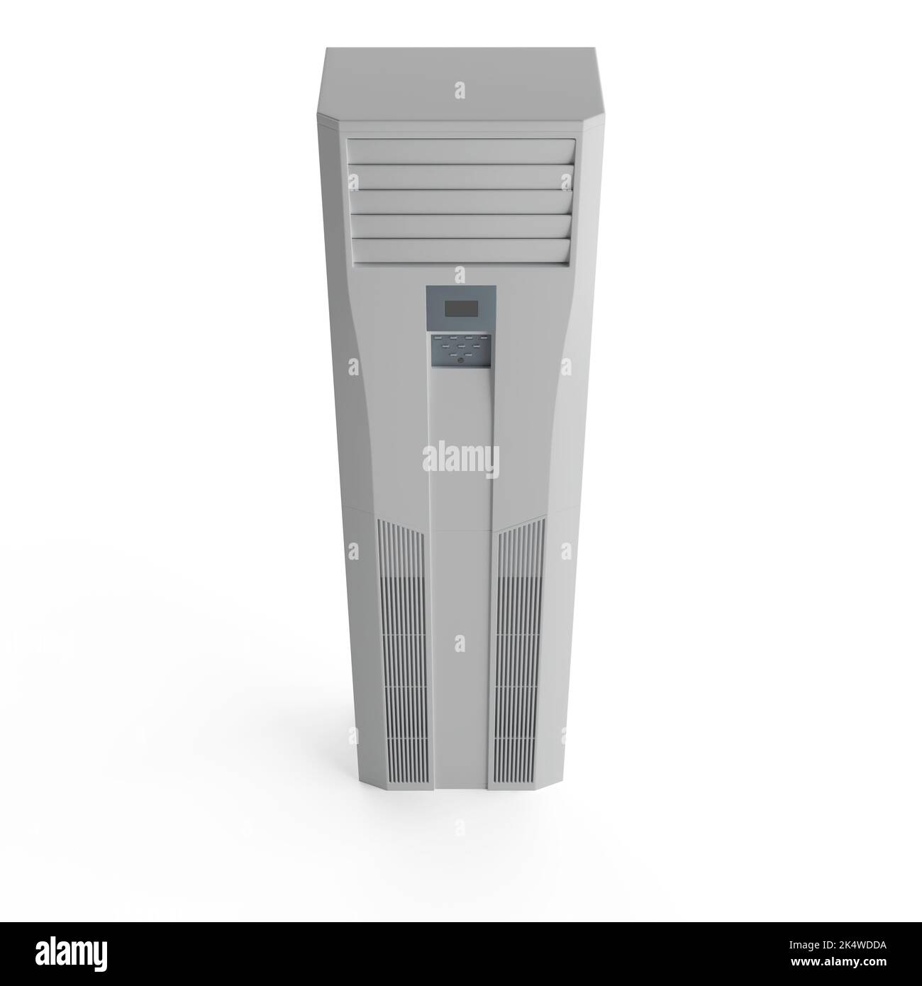 The computer-generated 3d realistic air conditioner isolated on a ...