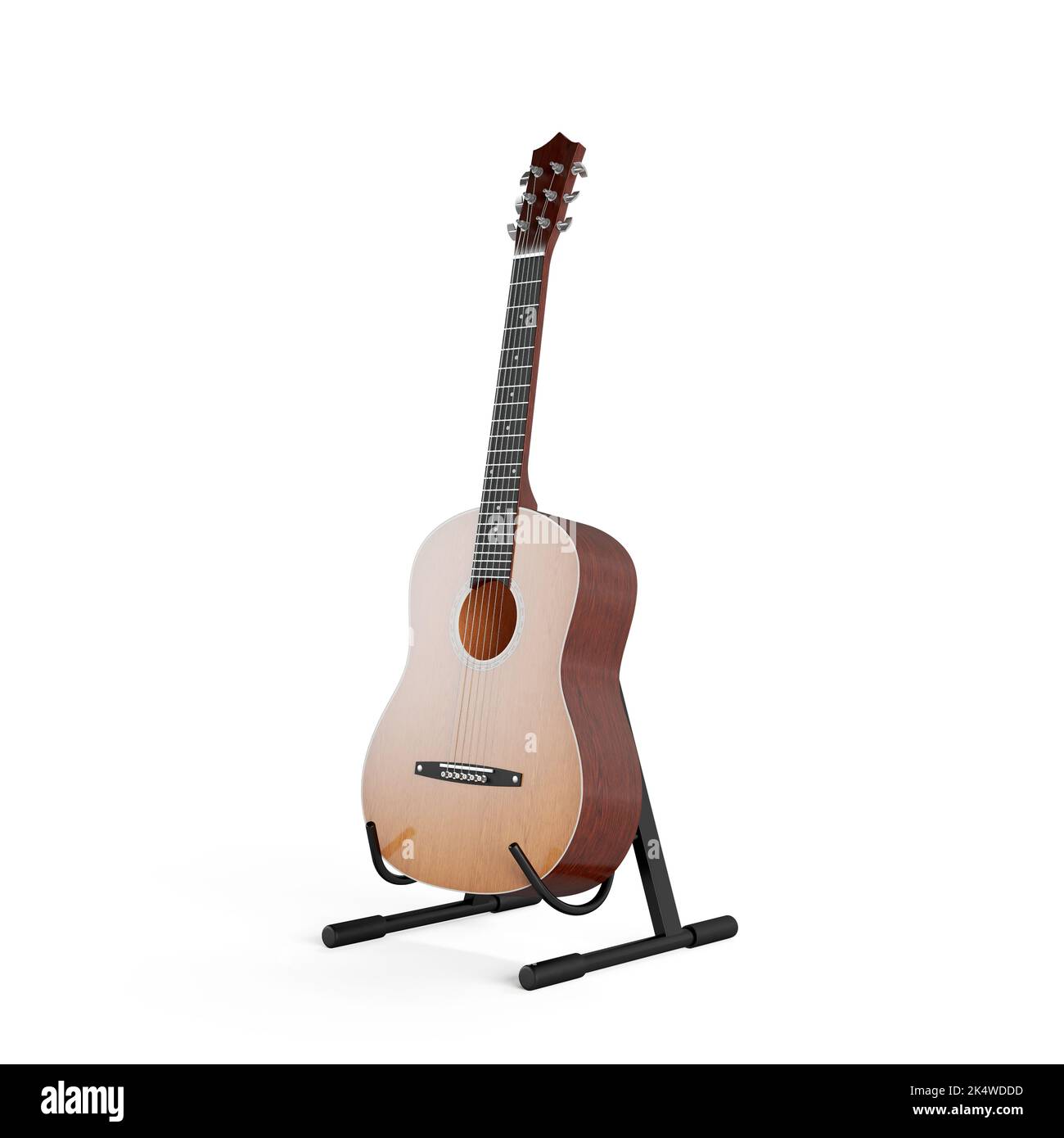 A classical guitar isolated on a vertical white background Stock Photo ...