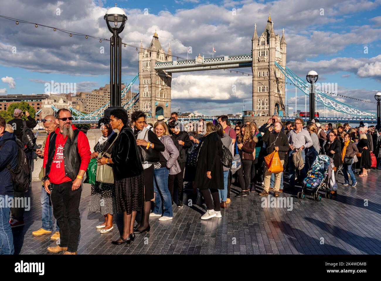 Stretching Back To Tower Bridge, British People and People From Around ...