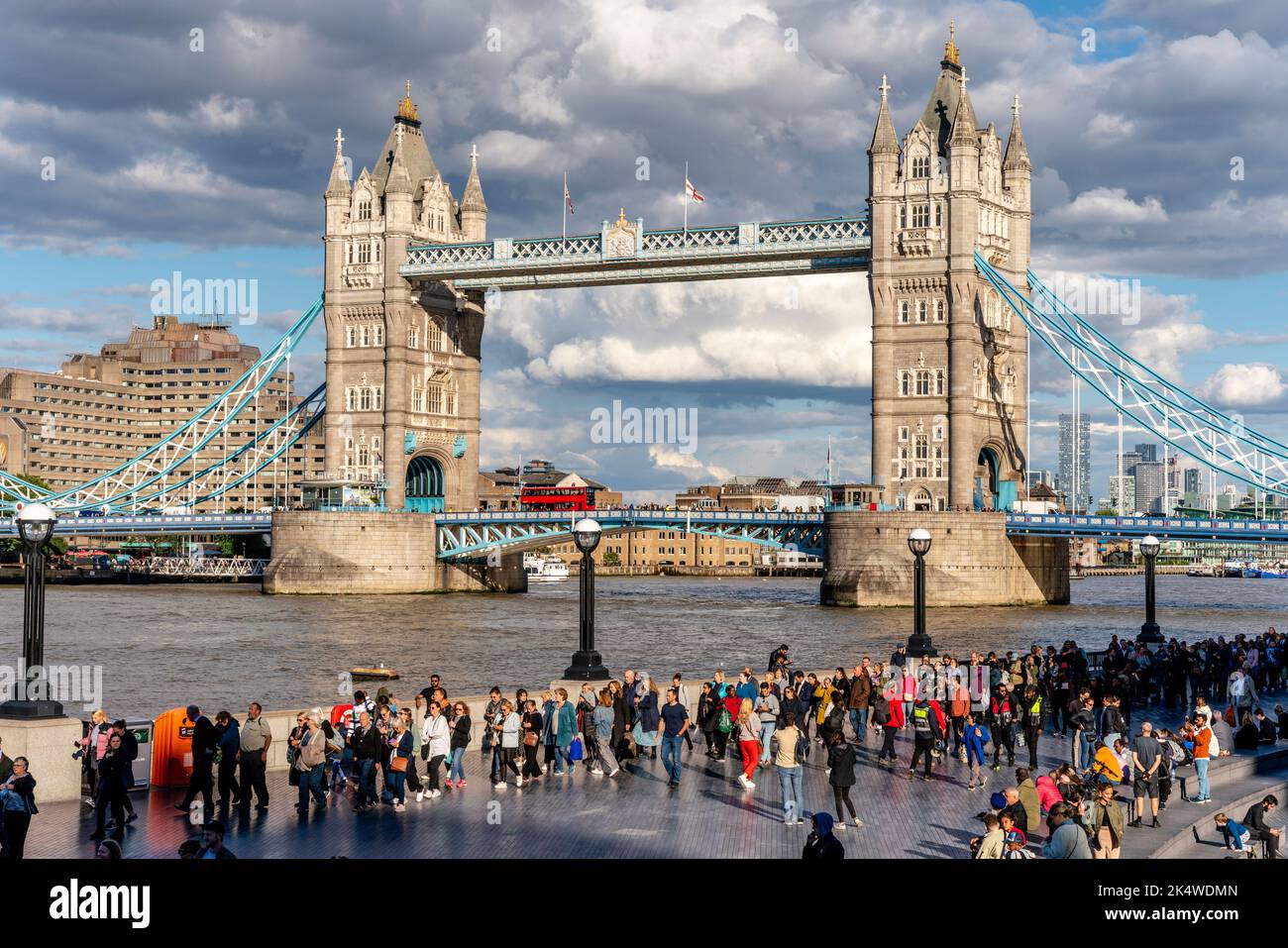 Stretching Back To Tower Bridge, British People and People From Around ...