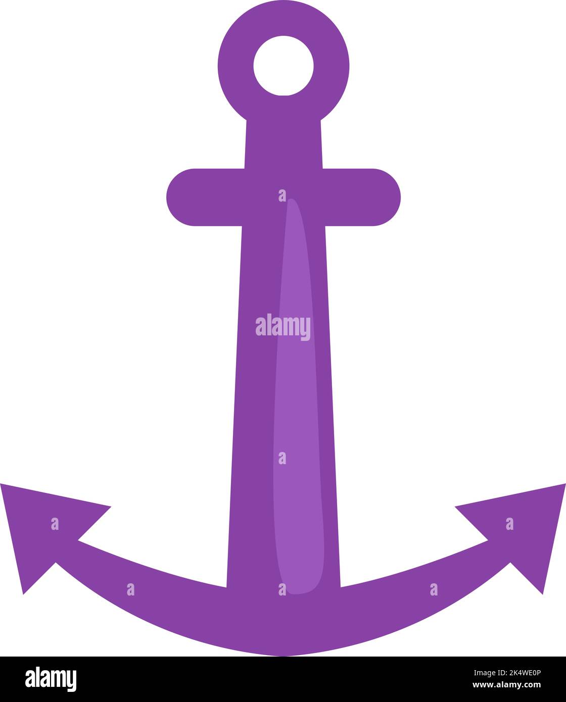 Sea anchor, illustration, vector on a white background Stock Vector ...