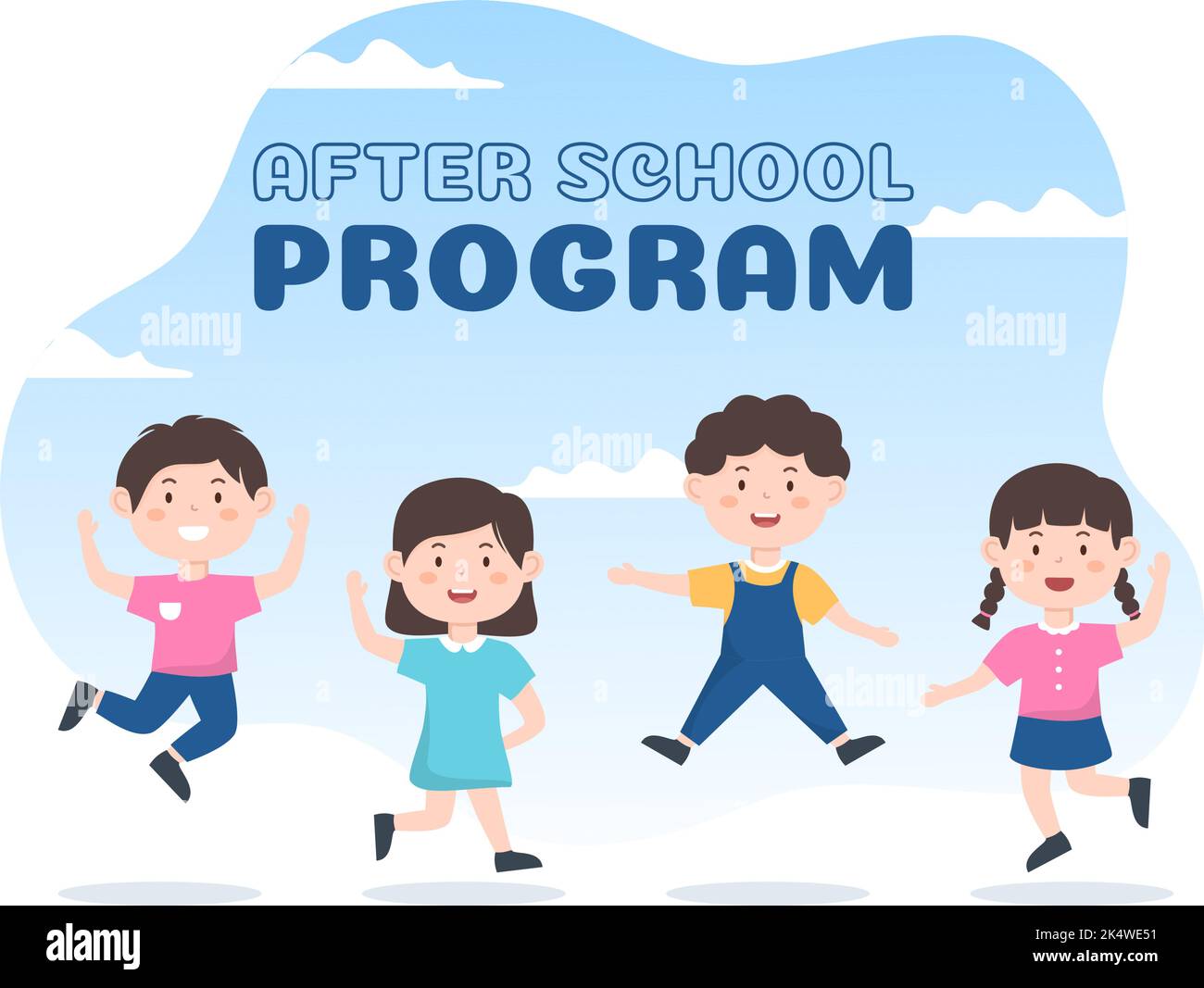 Students Leave School Building After Class or Program and Back to Home ...