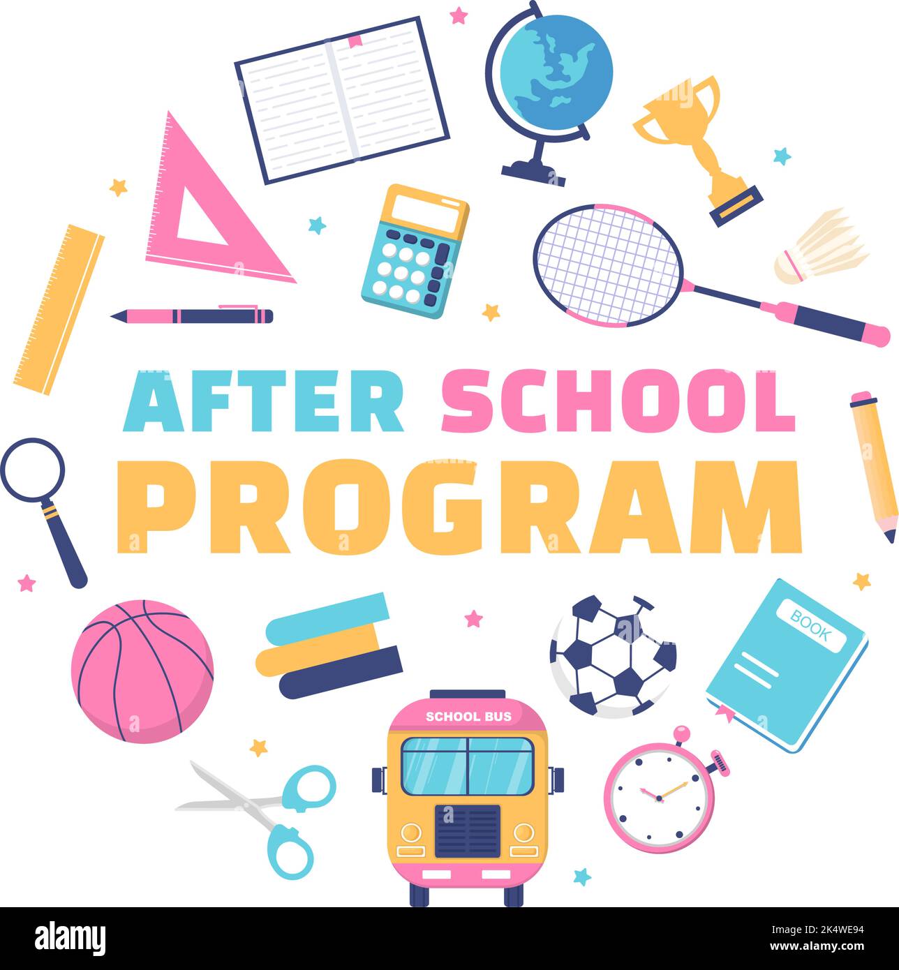 Students Leave School Building After Class or Program and Back to Home ...