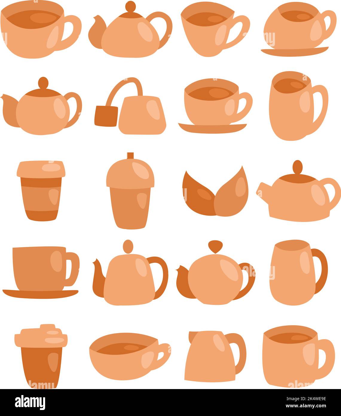 Tea time vector vectors hi-res stock photography and images - Alamy