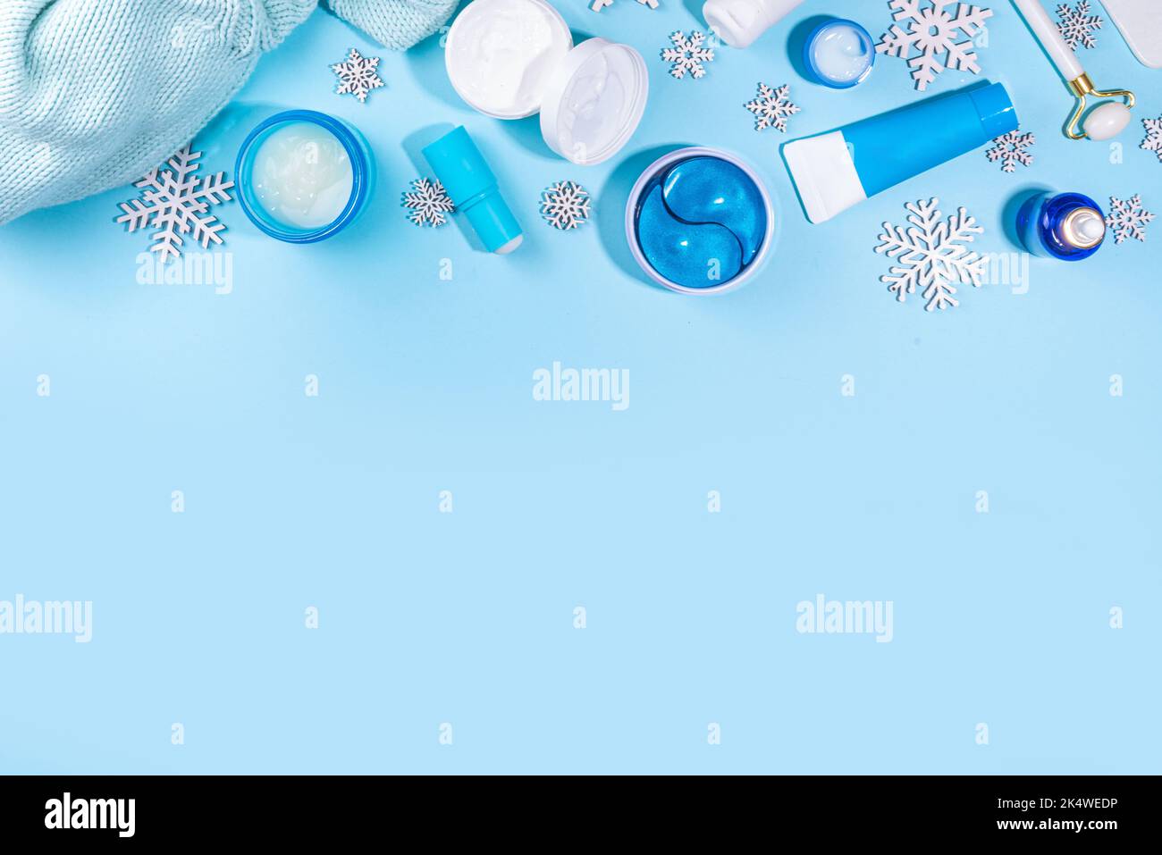 Winter skin care and hand care cosmetic in unbranded containers ...