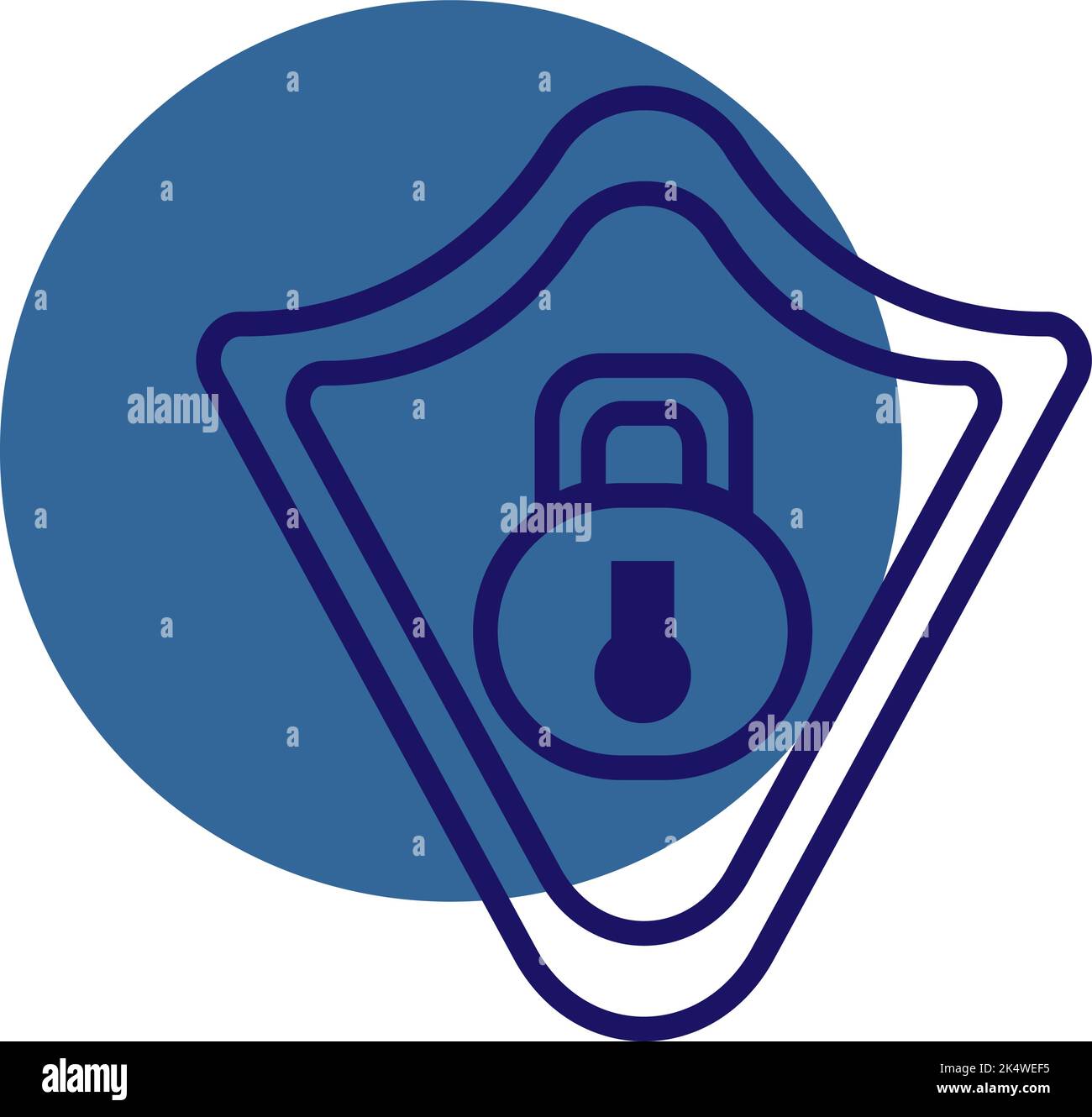 Shield security safety lock icon Stock Vector Images - Alamy