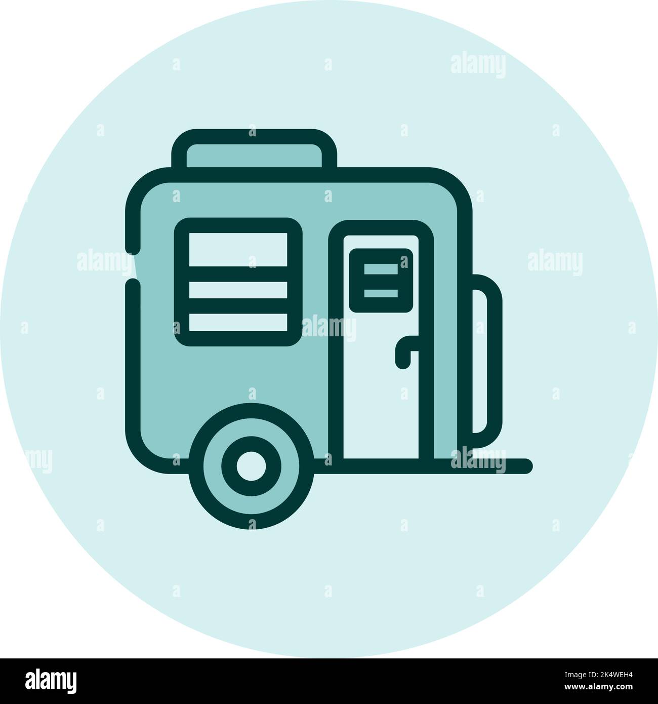 Living caravan, illustration, vector on a white background Stock Vector ...